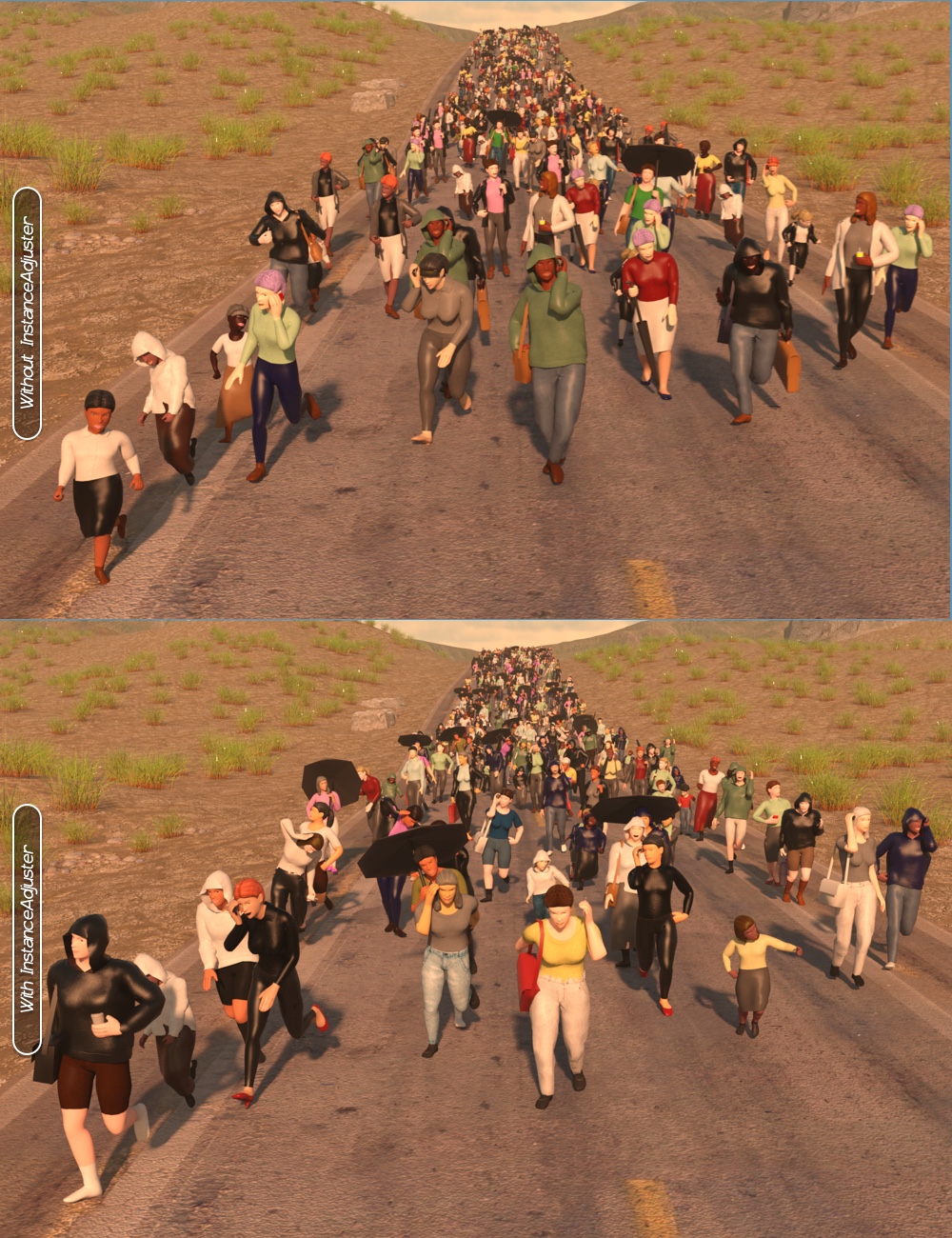 LowPi Crowd Generator Plus Extension | Daz 3D