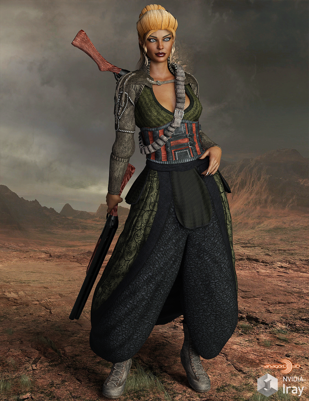 BLACKHAT - Outlanders: Mama Shotgun - for DazStudio and Genesis 8 ...
