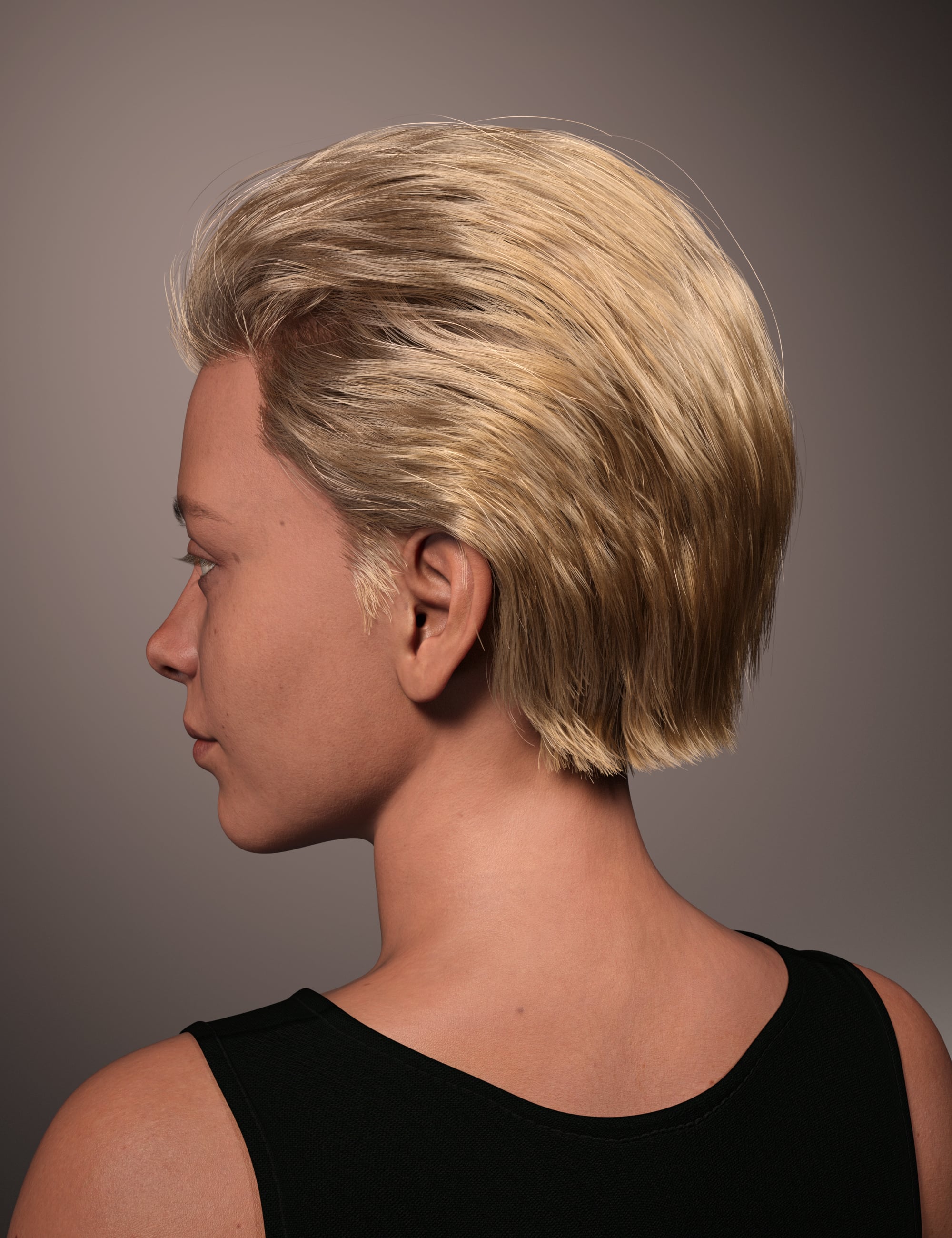 dForce FE Strand-Based Slicked-Back Hair for Genesis 9 | Daz 3D