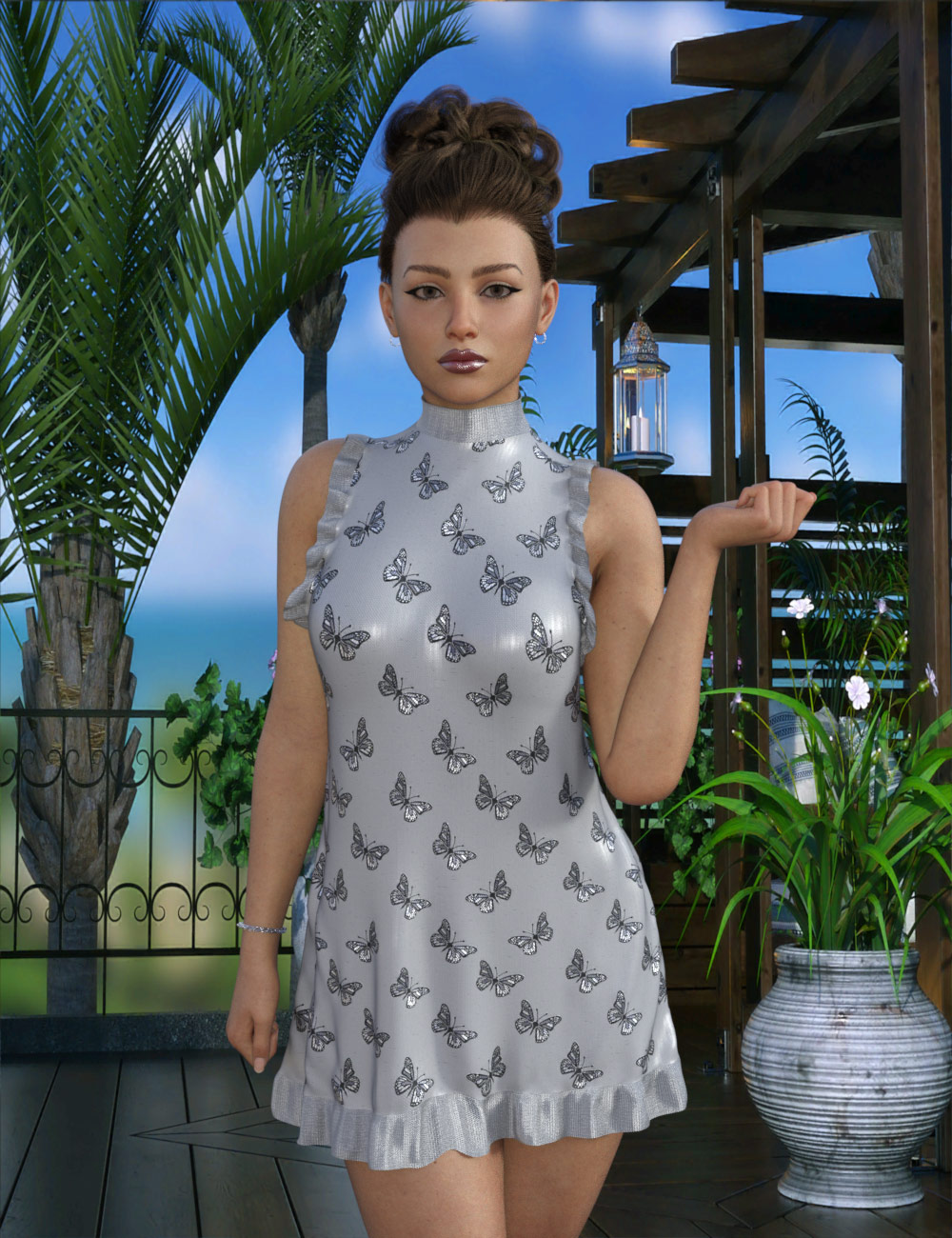 Fashion Emma Dress for Genesis 9 Add-On | Daz 3D