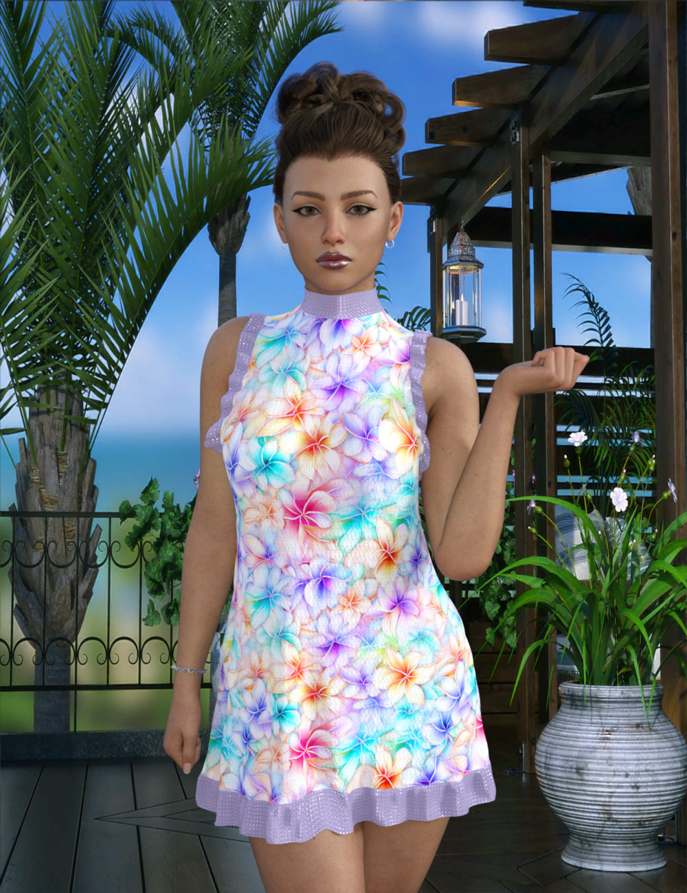 Fashion Emma Dress for Genesis 9 Add-On | Daz 3D