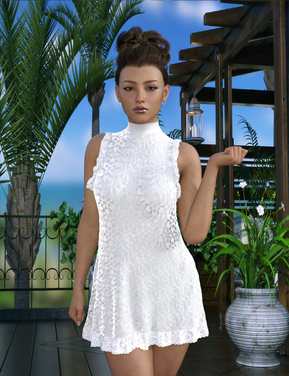 Fashion Emma Dress for Genesis 9 Add-On | Daz 3D