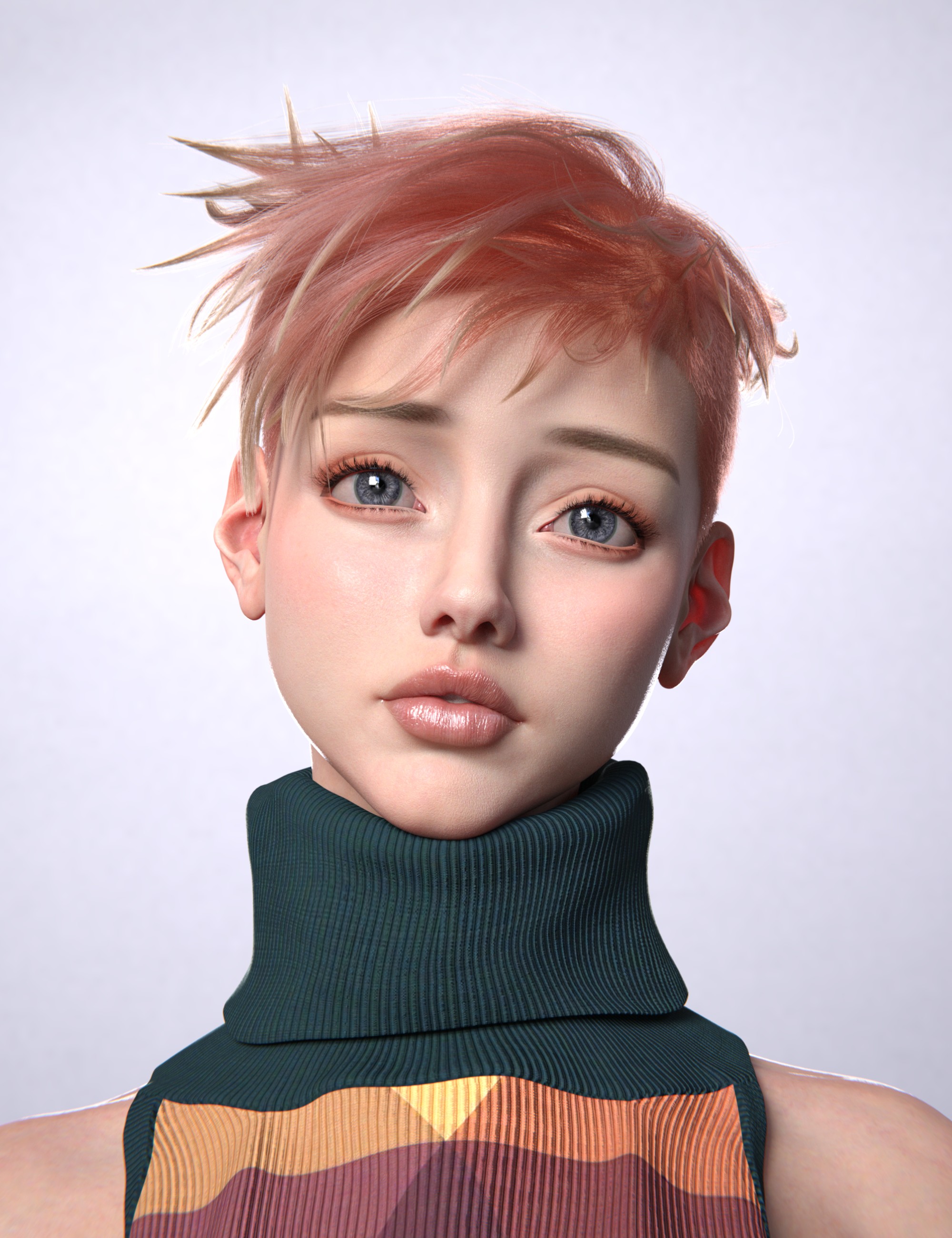 dForce AK Warrior Hair for Genesis 9, 8, and 8.1 | Daz 3D