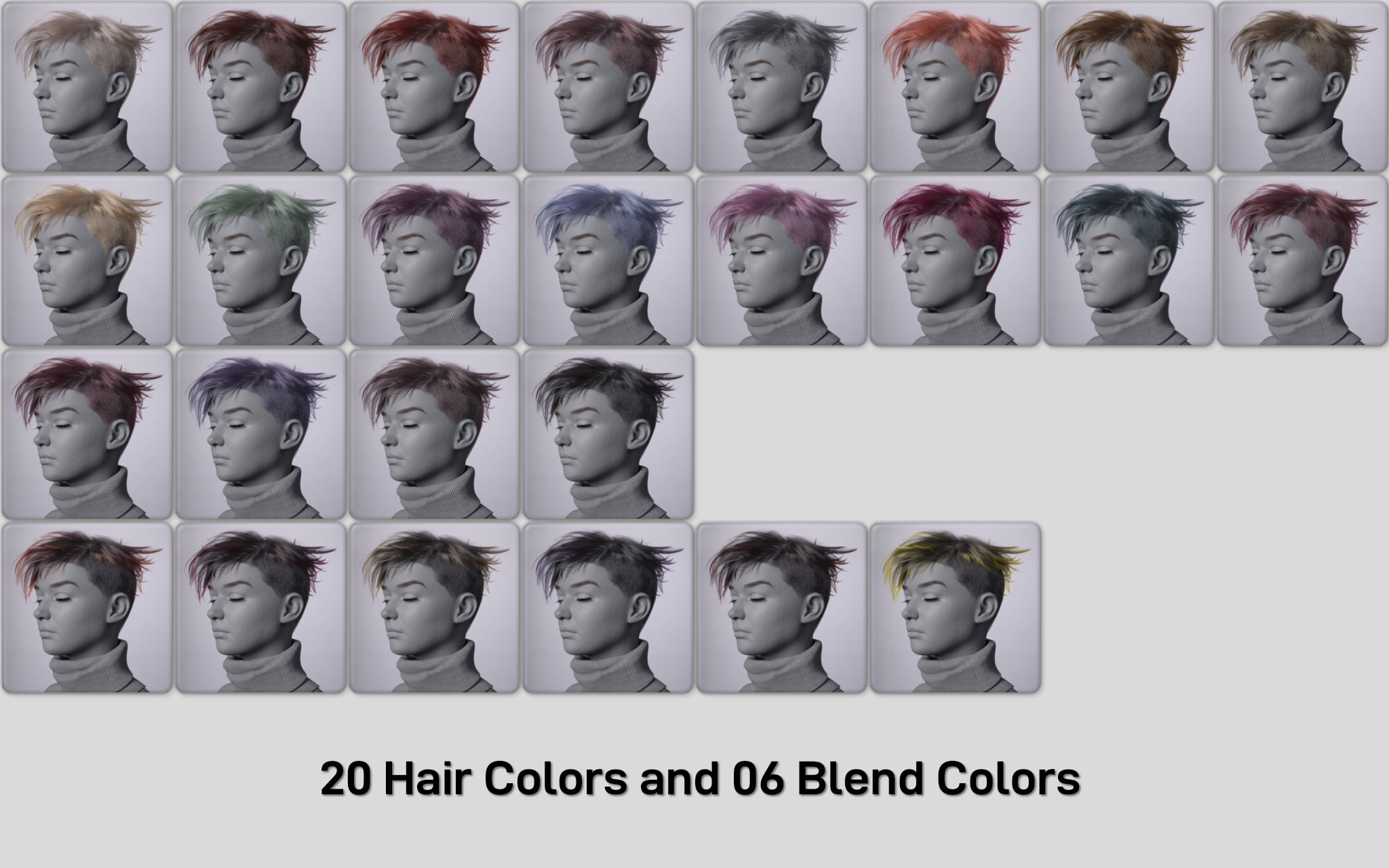 dForce AK Warrior Hair for Genesis 9, 8, and 8.1 | Daz 3D