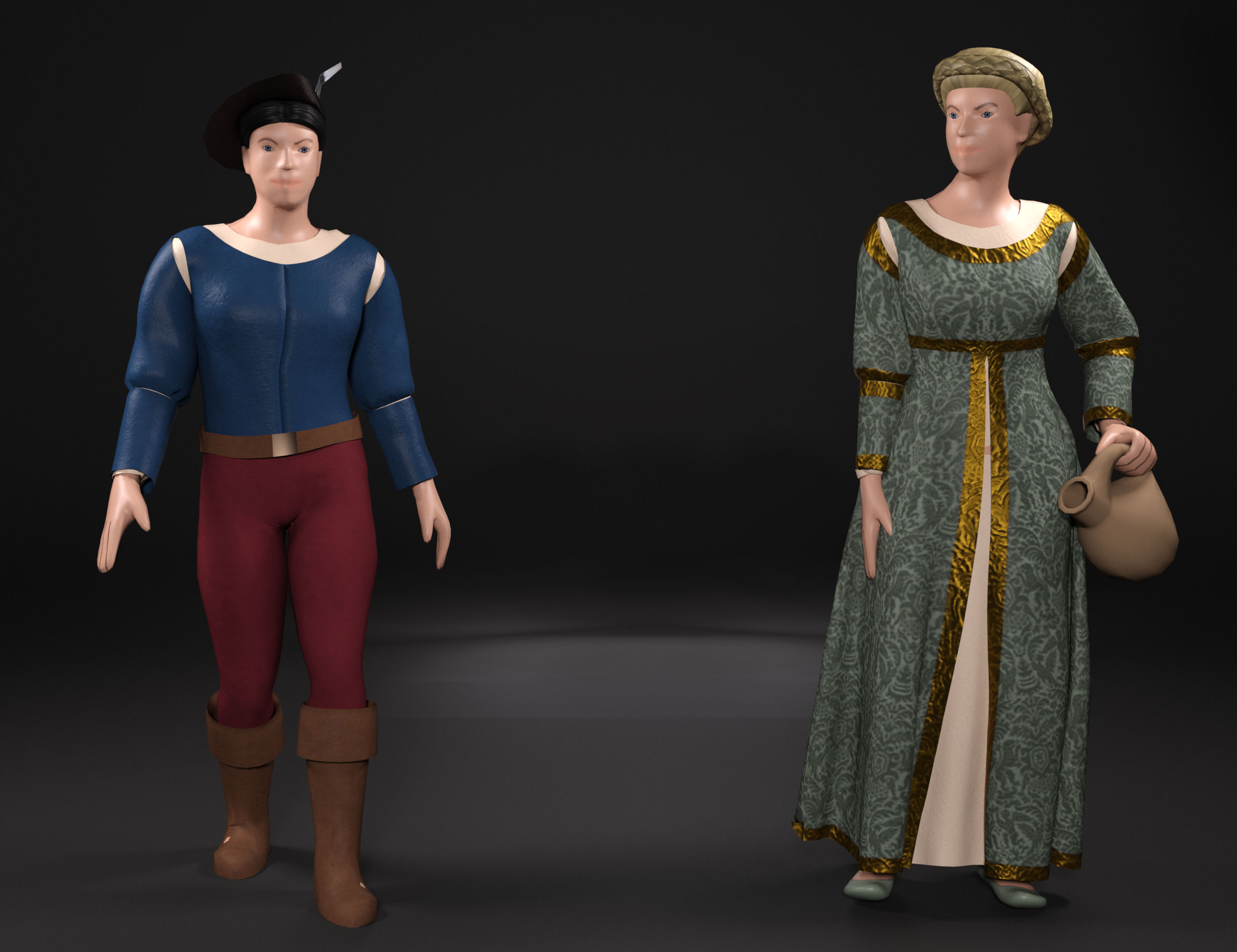 LowPoly Crowd Creator Expansion: Medieval Life | Daz 3D
