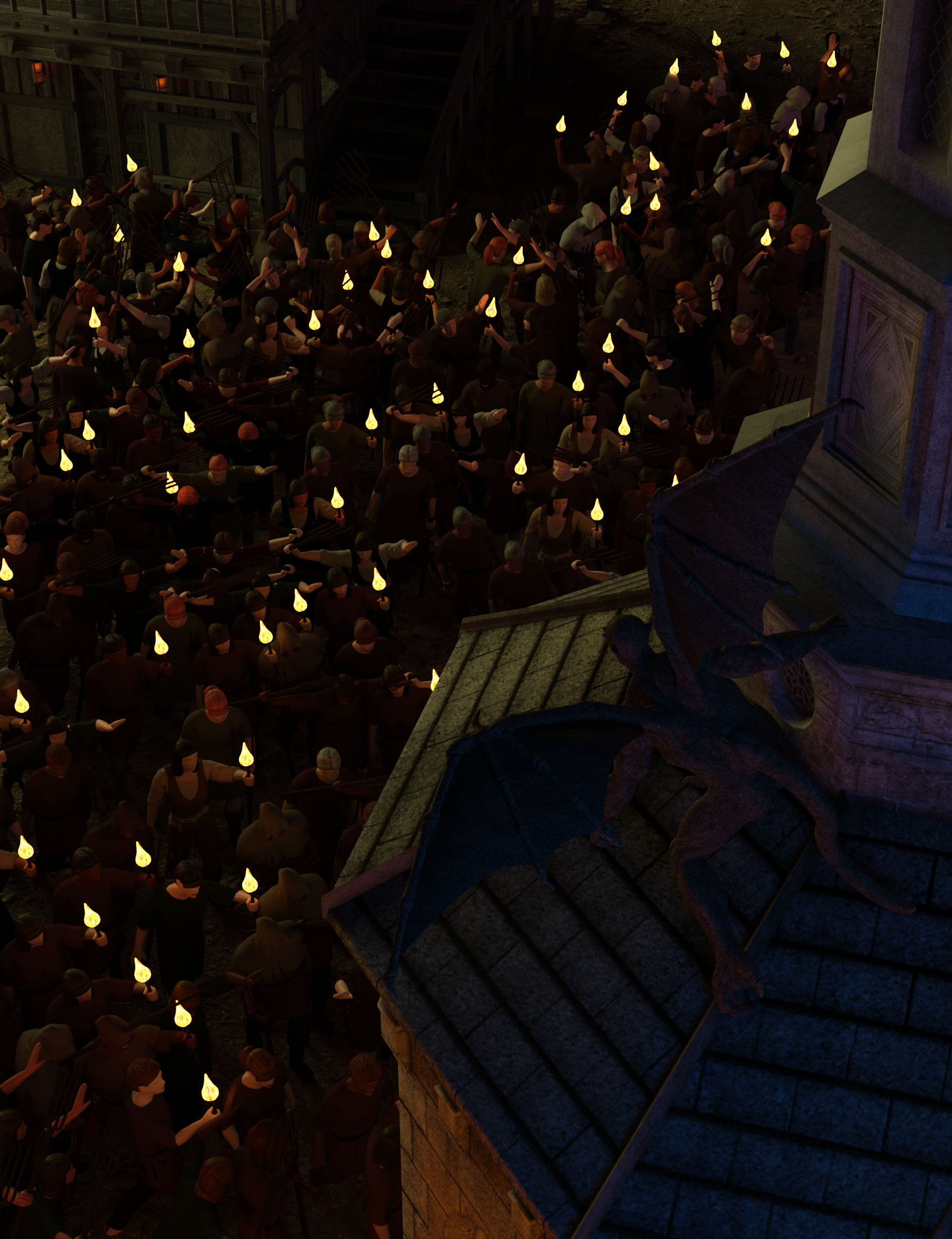 LowPoly Crowd Creator Expansion: Medieval Life | Daz 3D