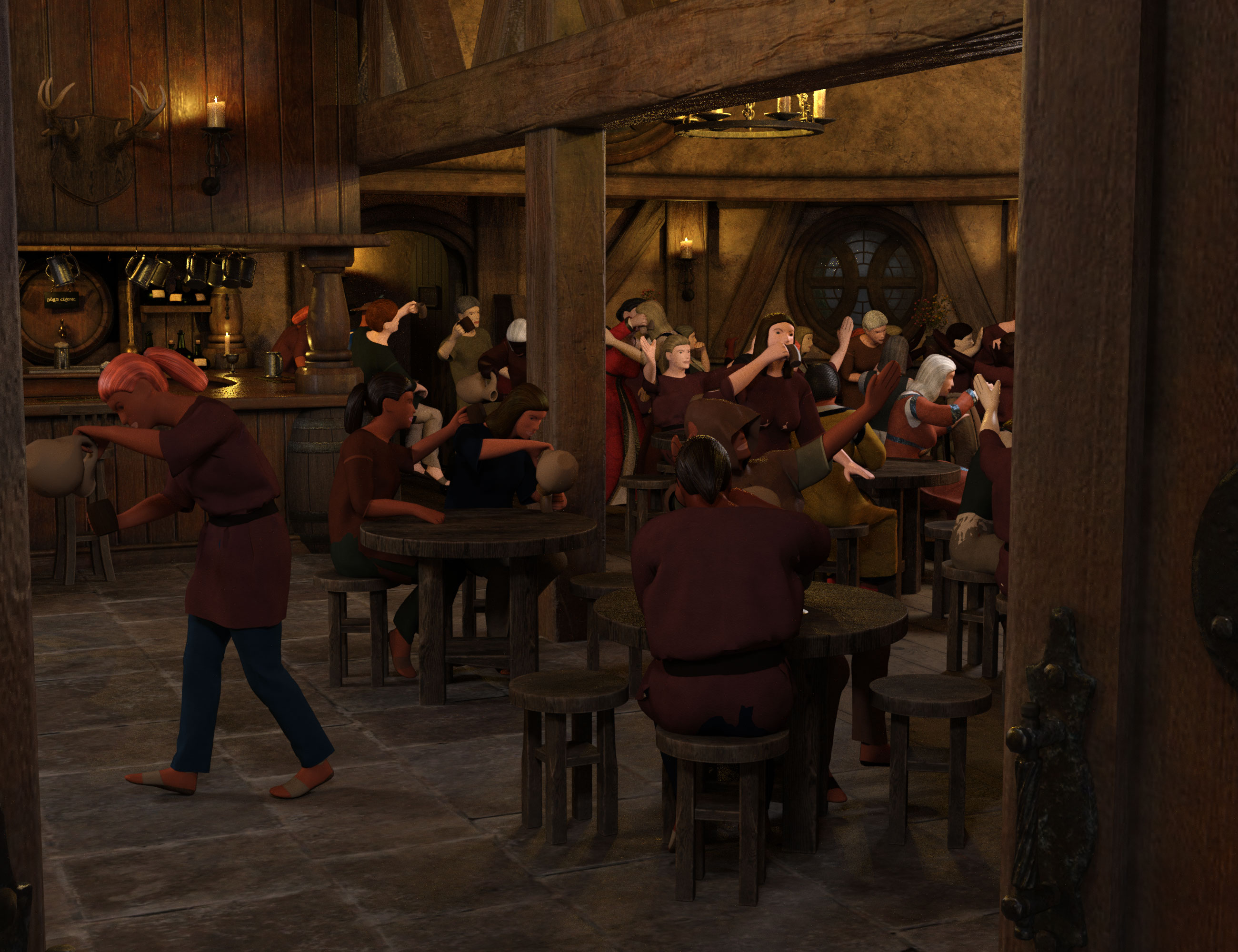 LowPoly Crowd Creator Expansion: Medieval Life | Daz 3D