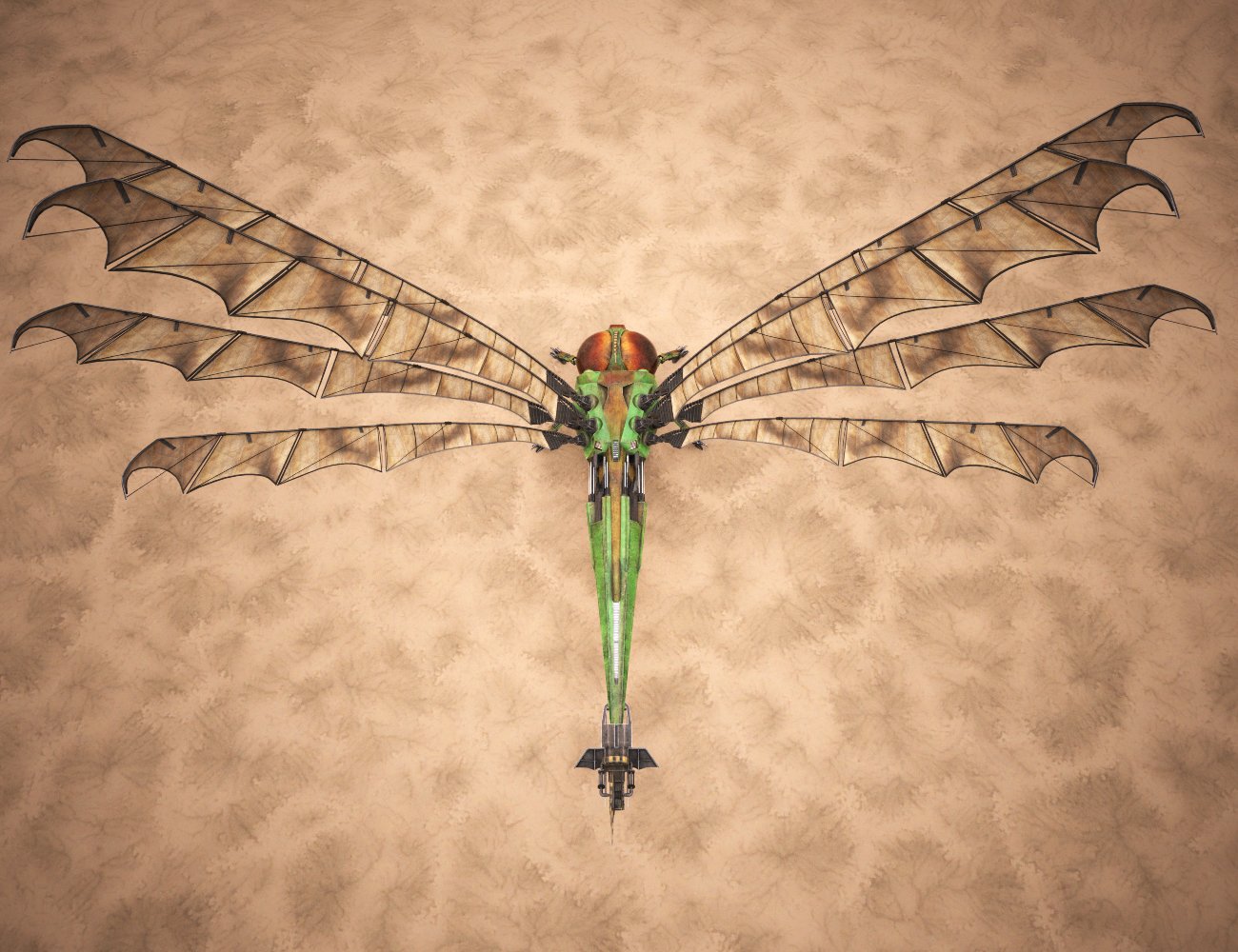 XI Fantasy Ornithopter | Daz 3D