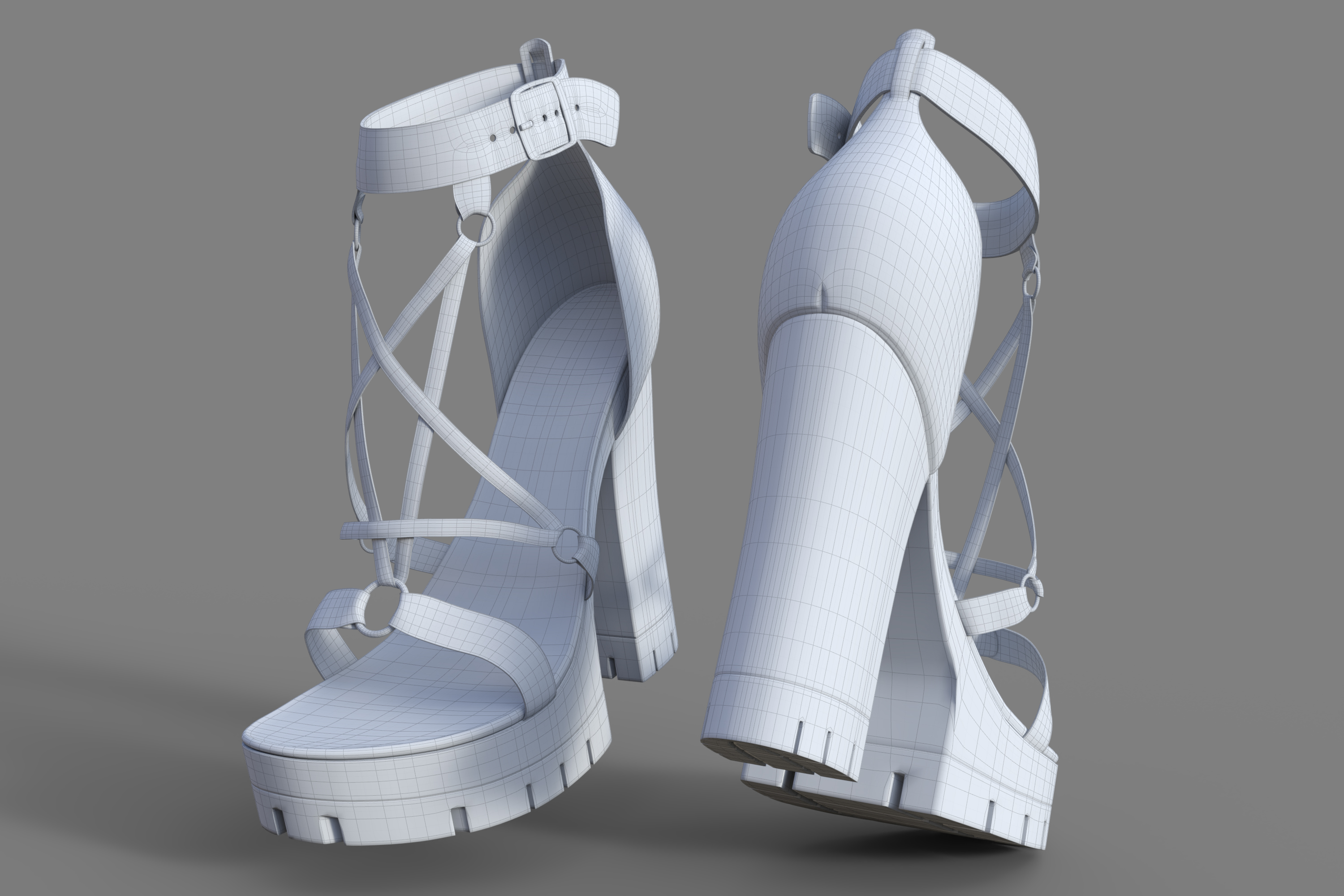 CW Jessica Platform Heels For Genesis 9 and 8 Female | Daz 3D