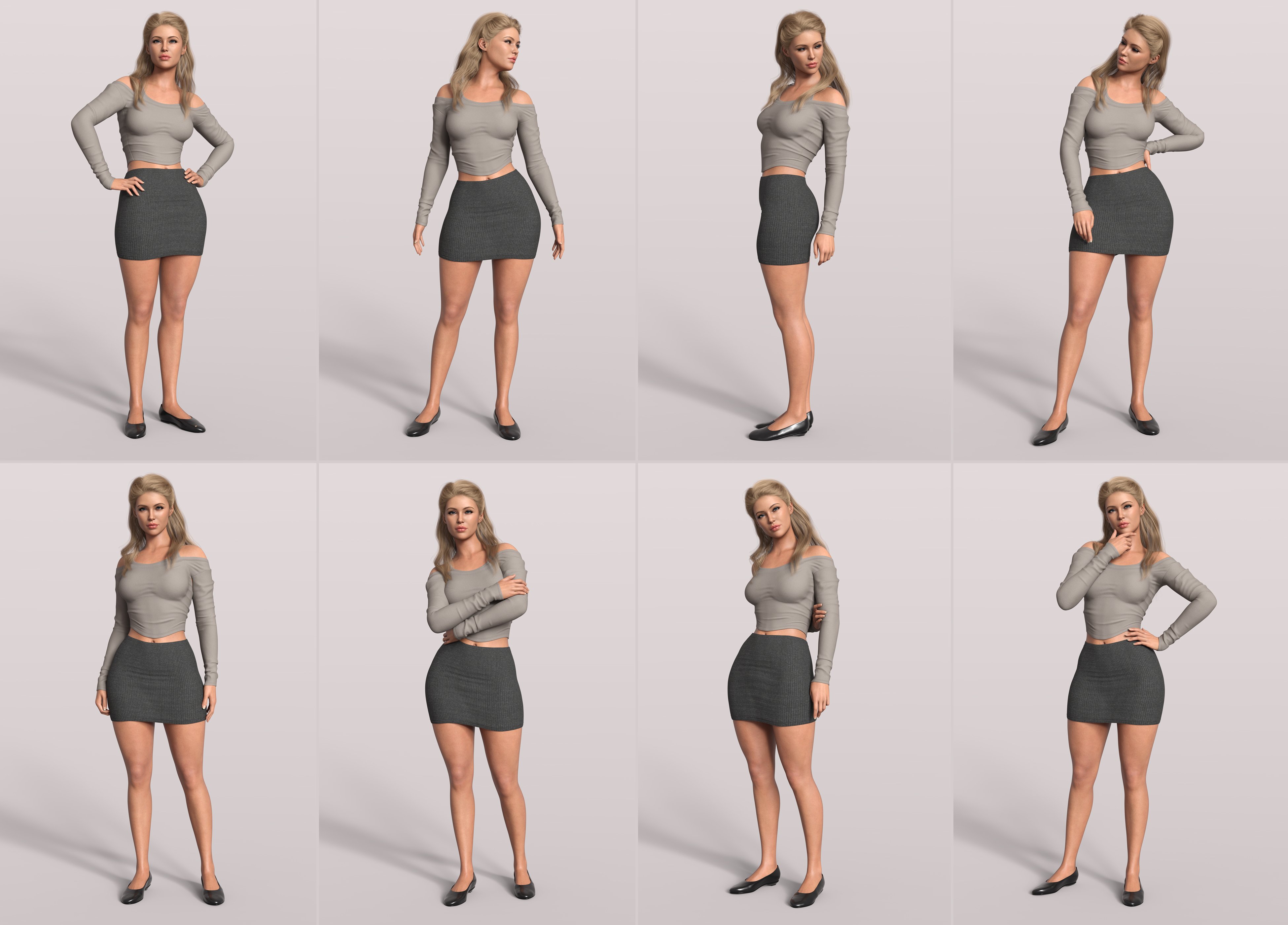 Z Standing Idle Pose Mega Set for Genesis 9 and 8 Female | Daz 3D