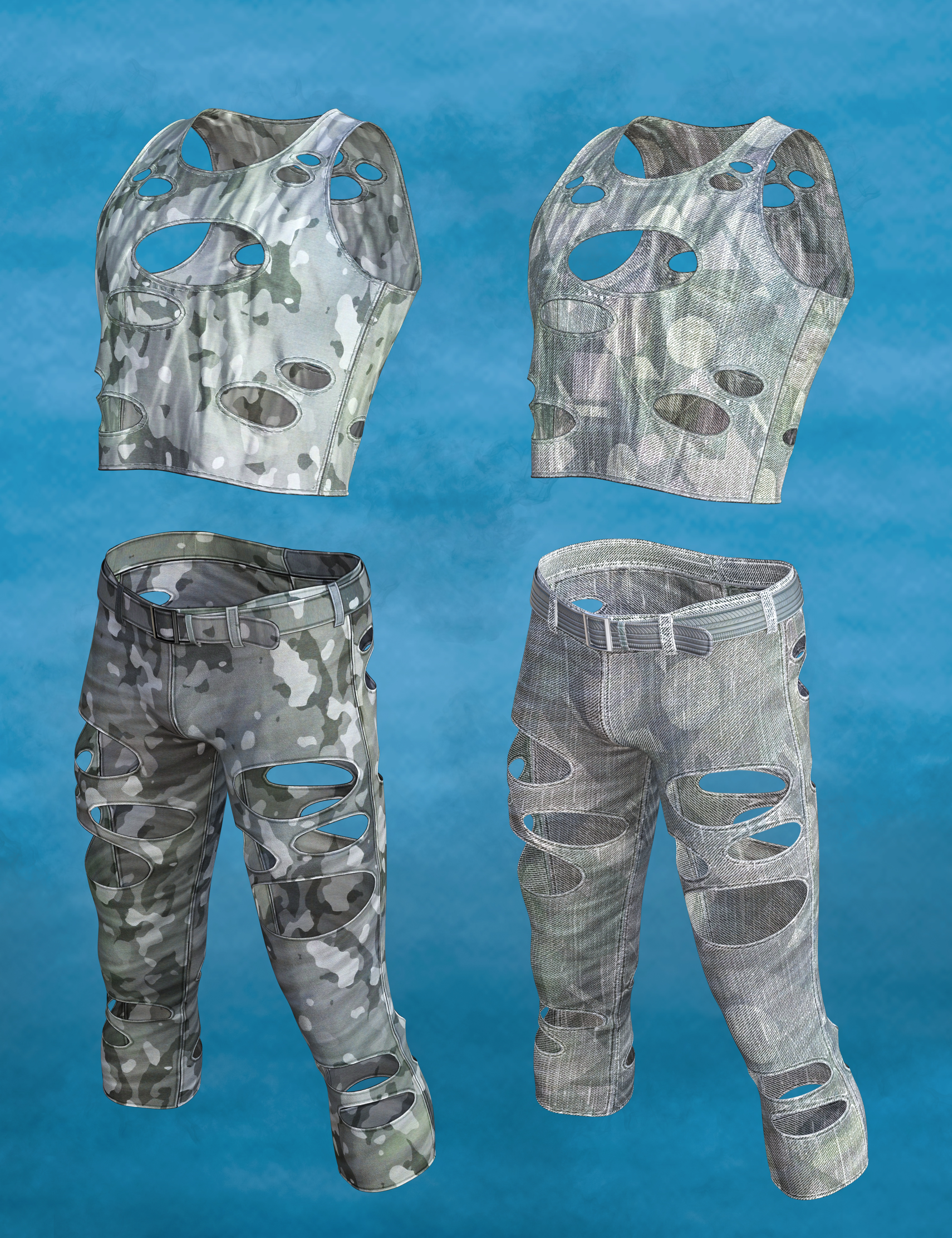T-Pack HoleZ01 Texture Add-on | Daz 3D