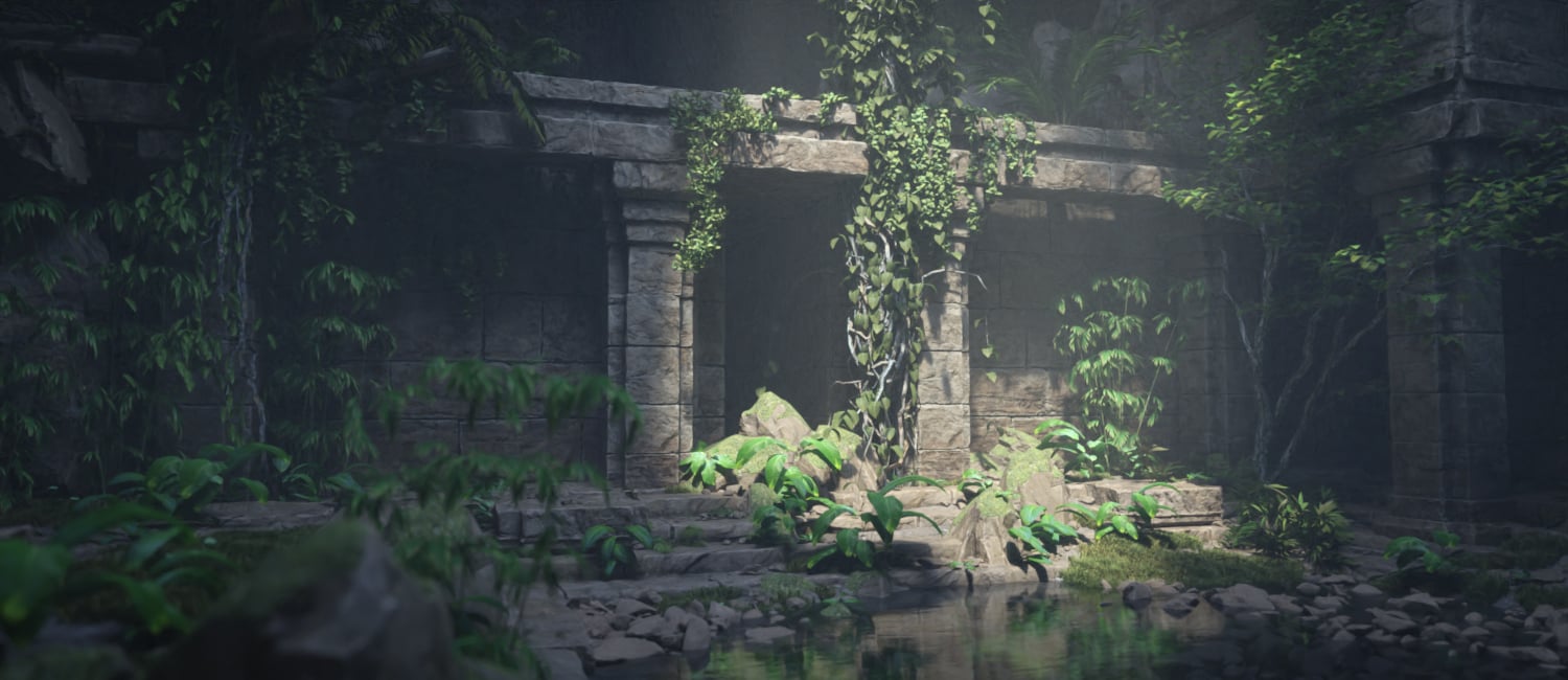Hidden Beneath For The Temple Below And Temple Of Tranquility | Daz 3D