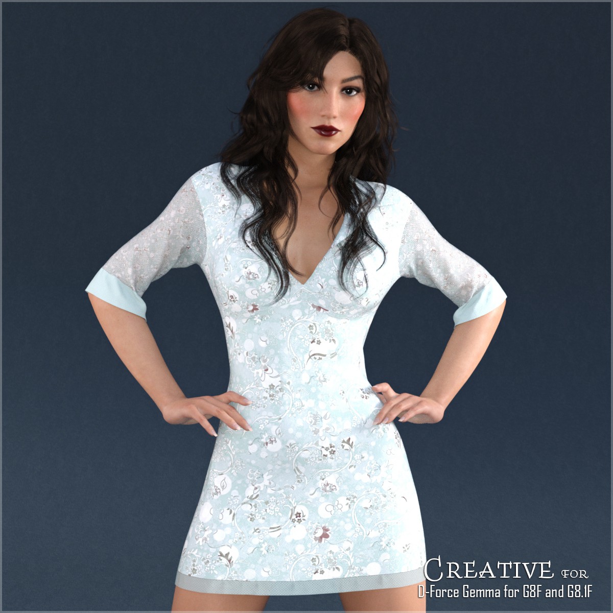 Creative for D-Force Gemma for G8F and G8.1F | Daz 3D
