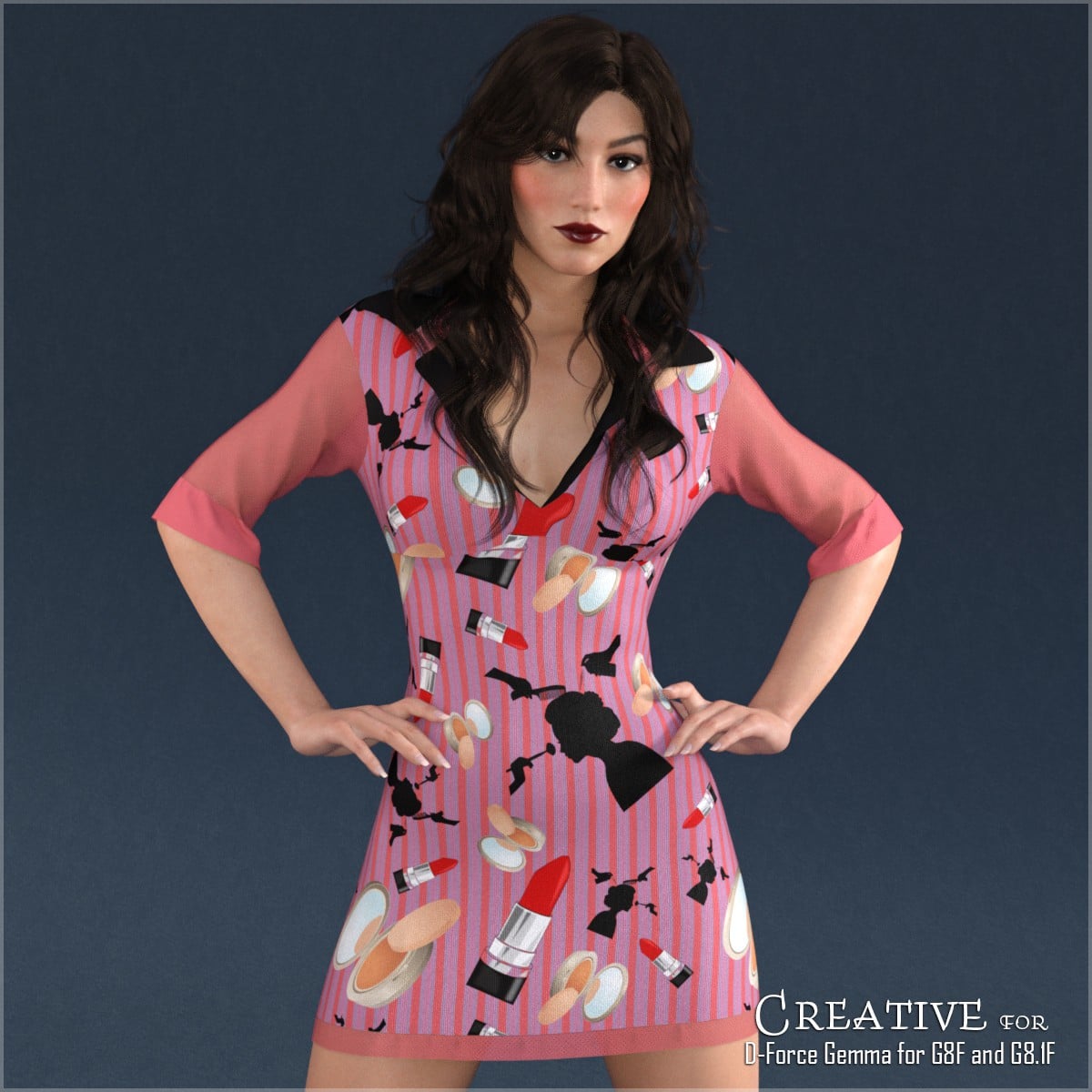 Creative for D-Force Gemma for G8F and G8.1F | Daz 3D