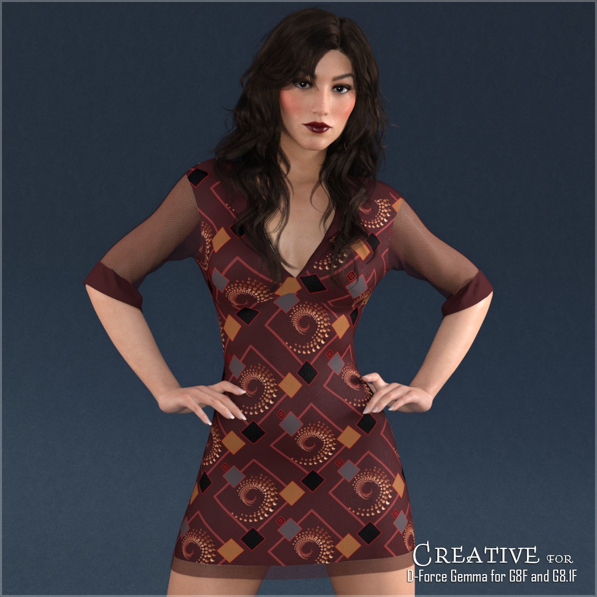 Creative for D-Force Gemma for G8F and G8.1F | Daz 3D