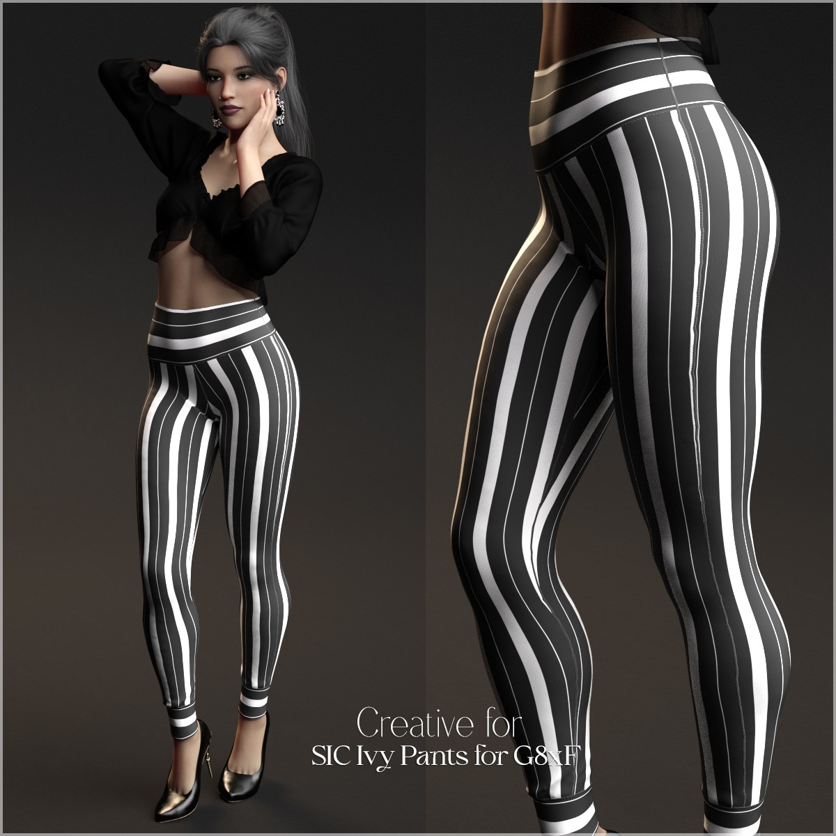 Creative for SIC Ivy Pants for G8xF | Daz 3D