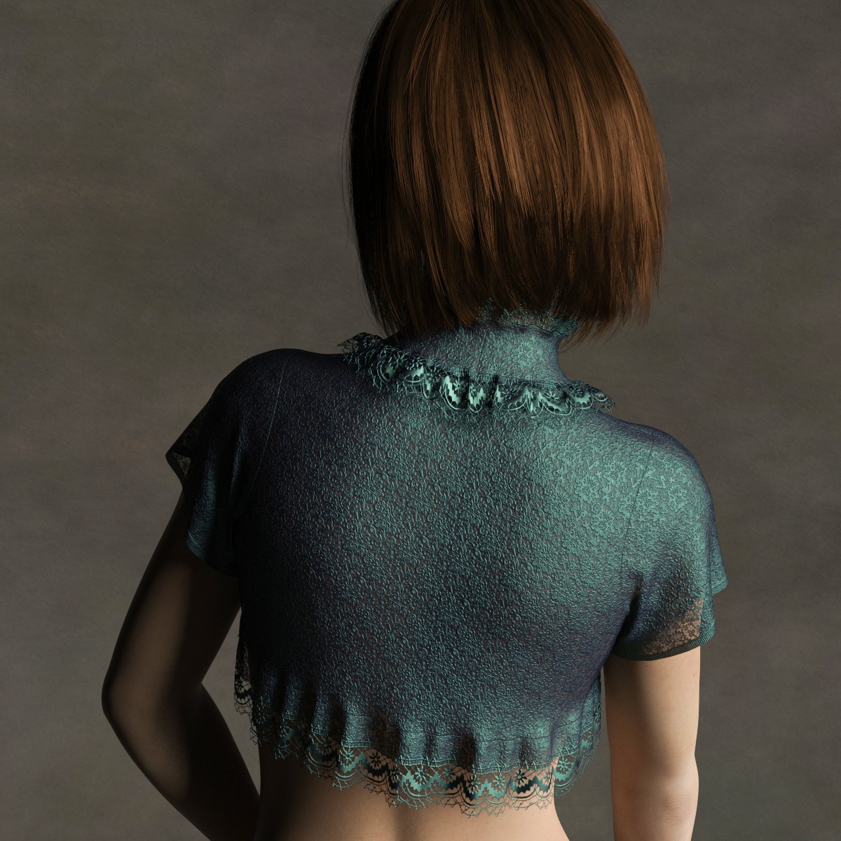 Diverse for D-Force Crop Ruffle Blouse for Genesis 8 Females | Daz 3D