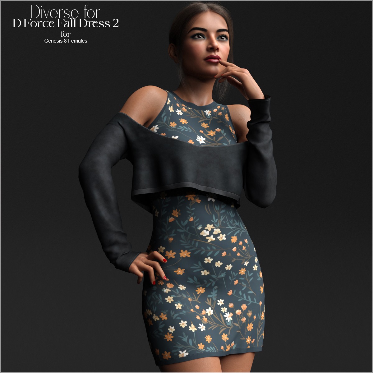 Diverse for D-Force Fall Dress 2 | Daz 3D