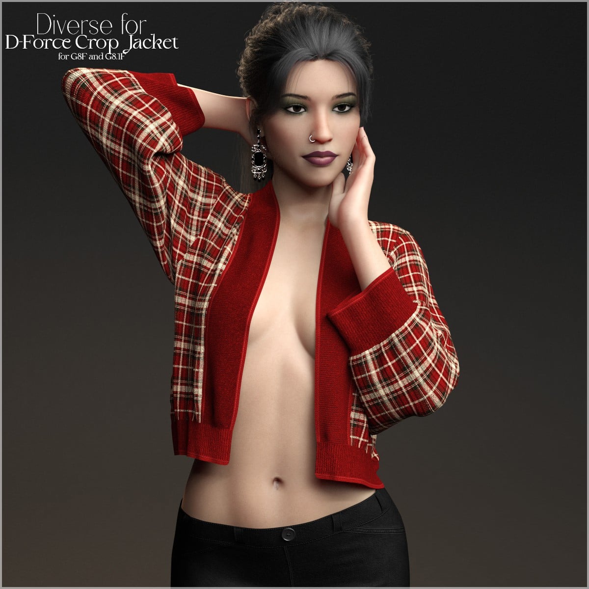 Diverse for D-Force Crop Jacket | Daz 3D
