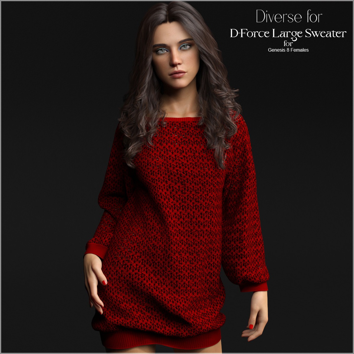 Diverse for D-Force Large Sweater for G8F and G8.1F | Daz 3D