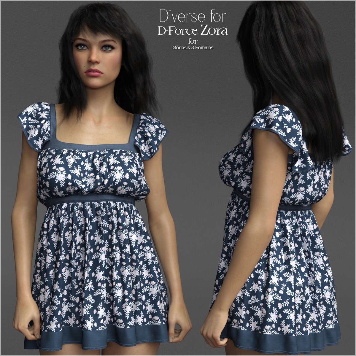 Diverse for D-Force Zora for G8F and G8.1F | Daz 3D