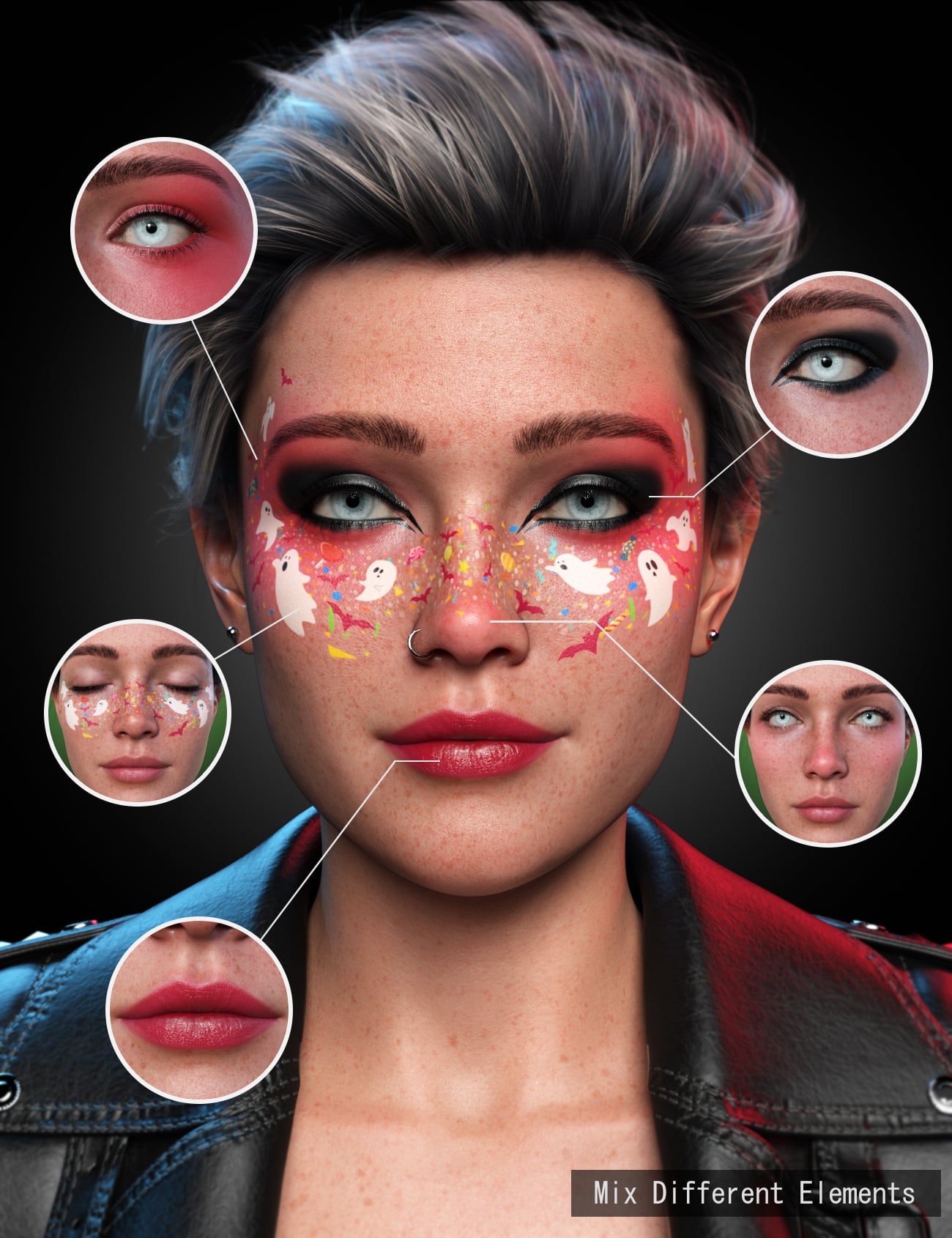 SE Simple Halloween Makeup for Genesis 9 | Daz 3D
