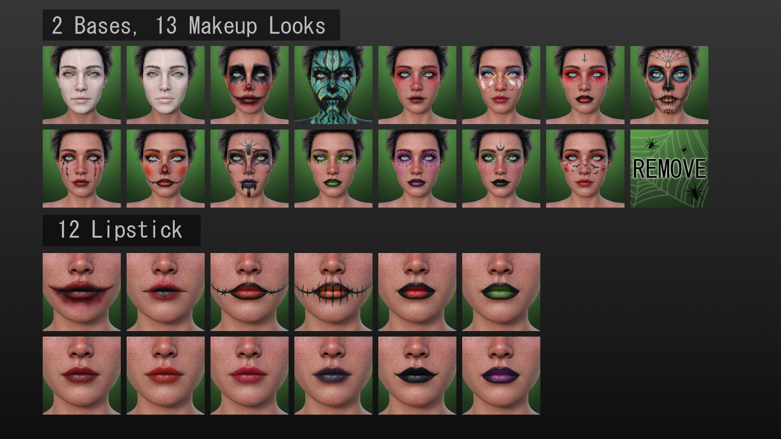 SE Simple Halloween Makeup for Genesis 9 | Daz 3D