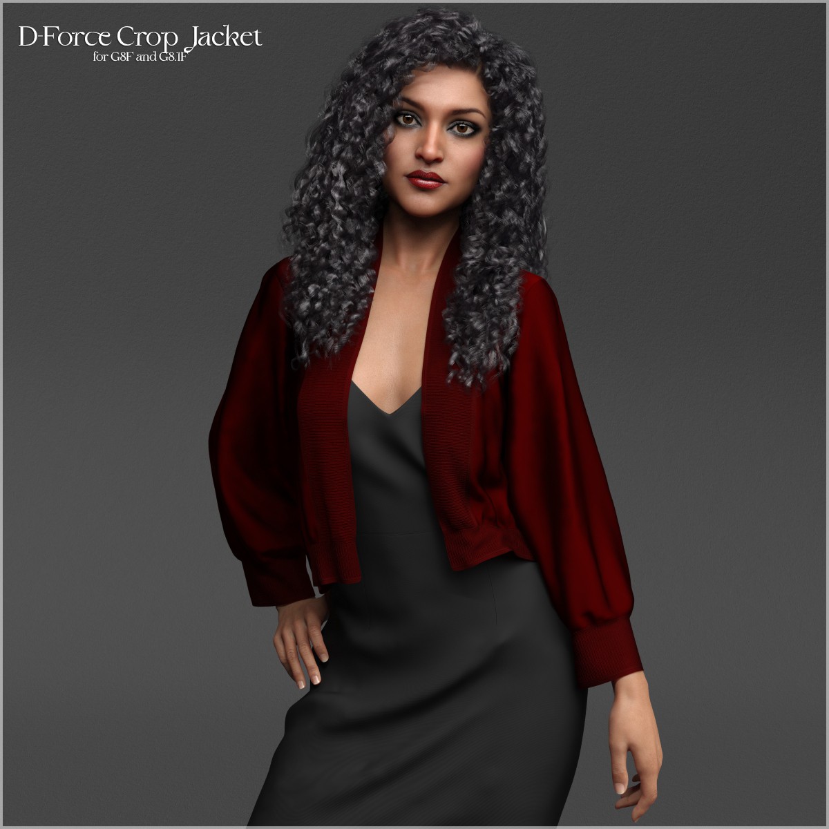 D-Force Crop Jacket for Genesis 8 Females | Daz 3D