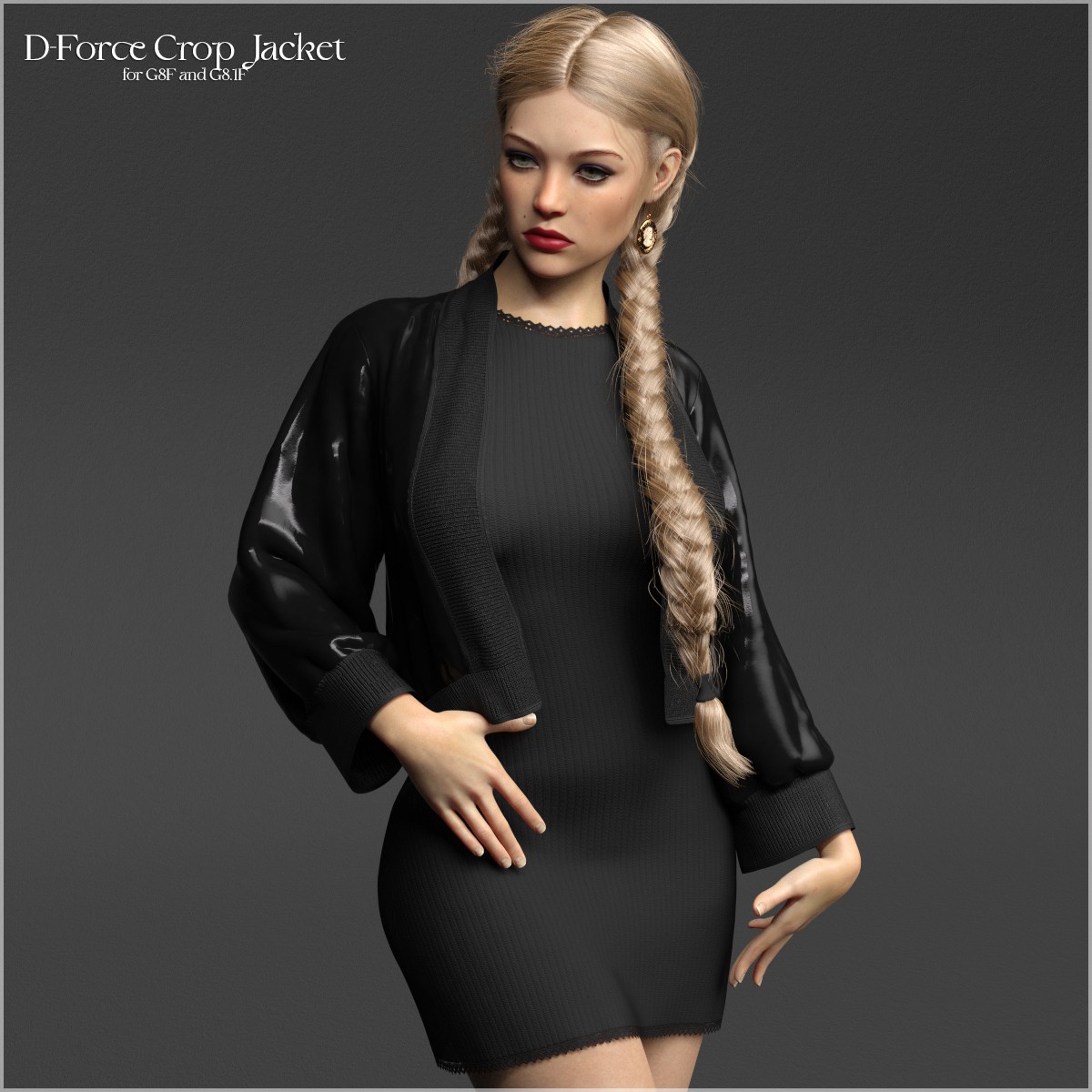 D-Force Crop Jacket for Genesis 8 Females | Daz 3D