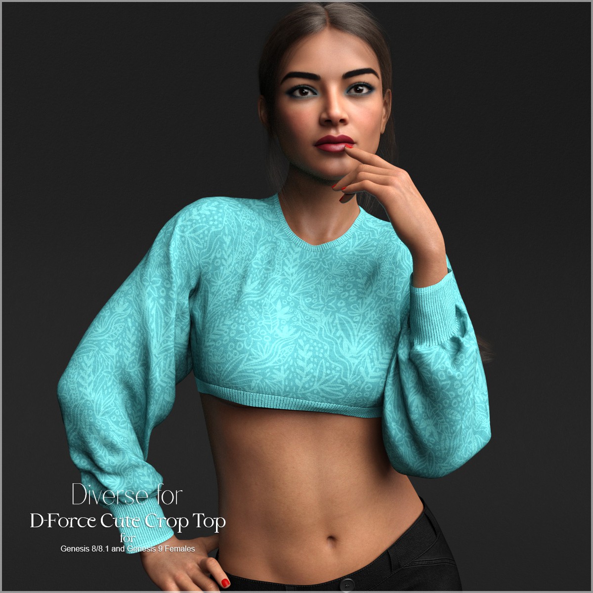 Diverse for Cute Crop Top | Daz 3D