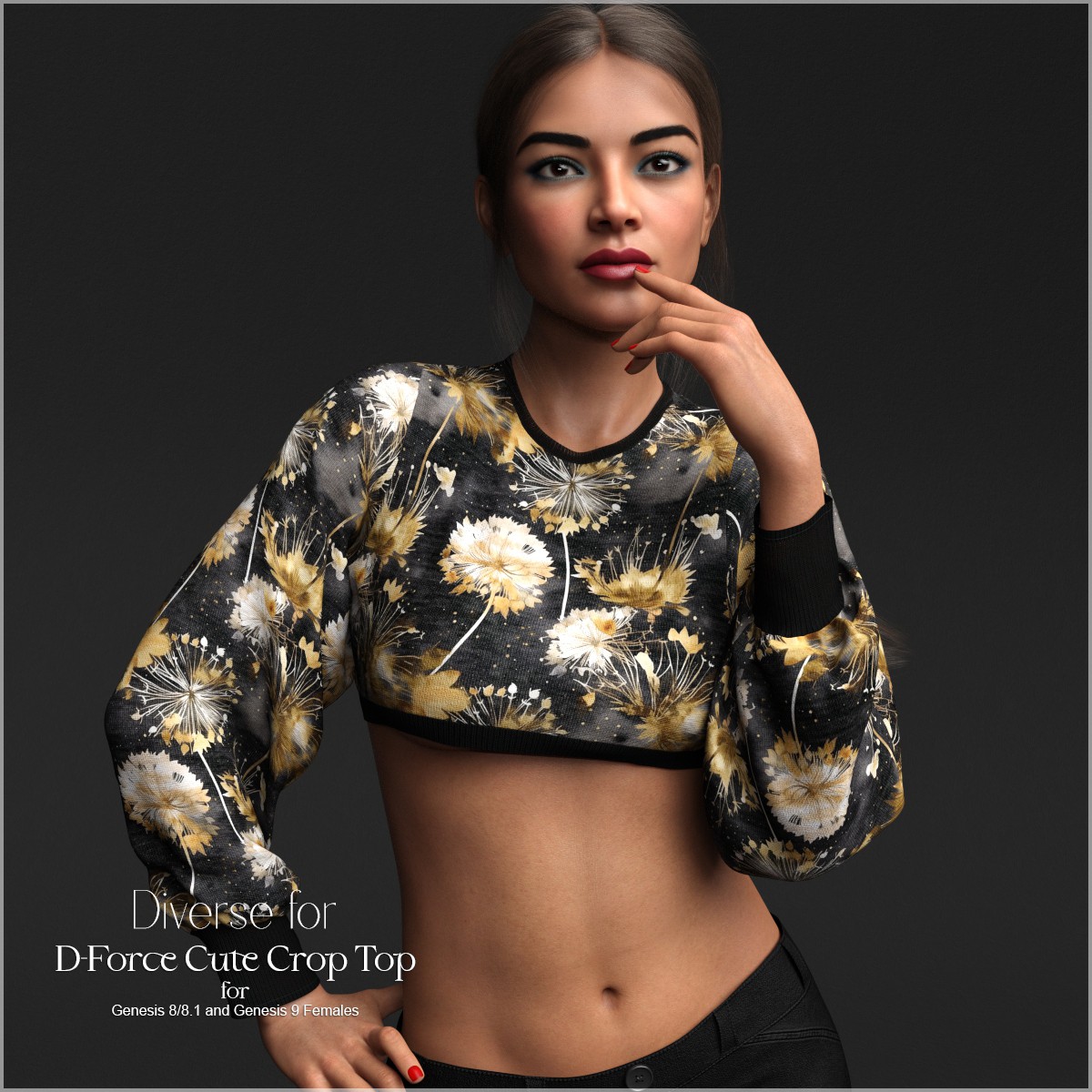 Diverse for Cute Crop Top | Daz 3D