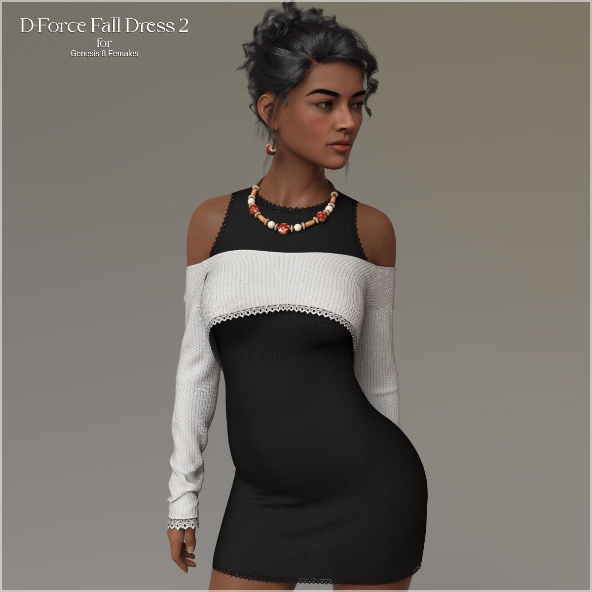 D-Force Fall Dress2 for G8F and G8.1F | Daz 3D