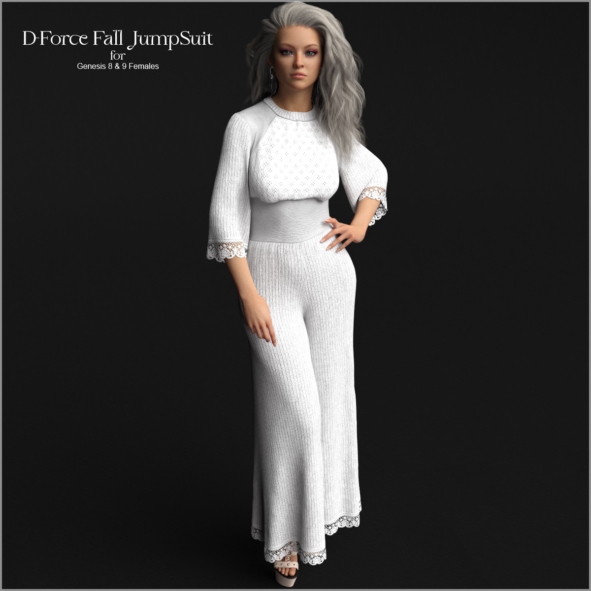 D-Force Fall JumpSuit for Genesis 8 and 9 Females | Daz 3D