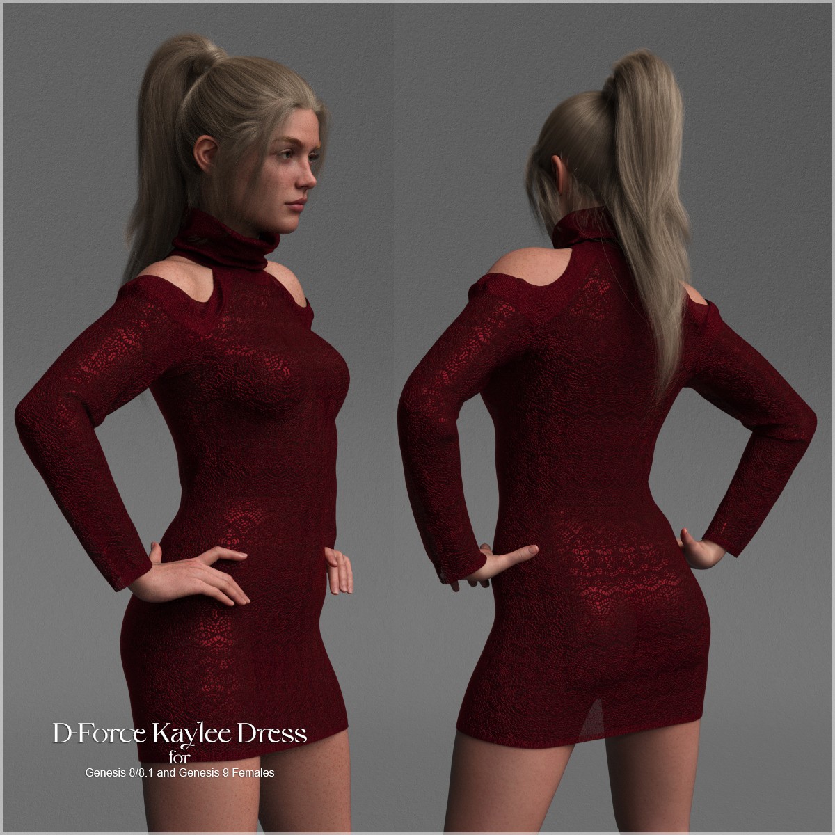 D-Force Kaylee Dress for Genesis 8 and 9 Females | Daz 3D