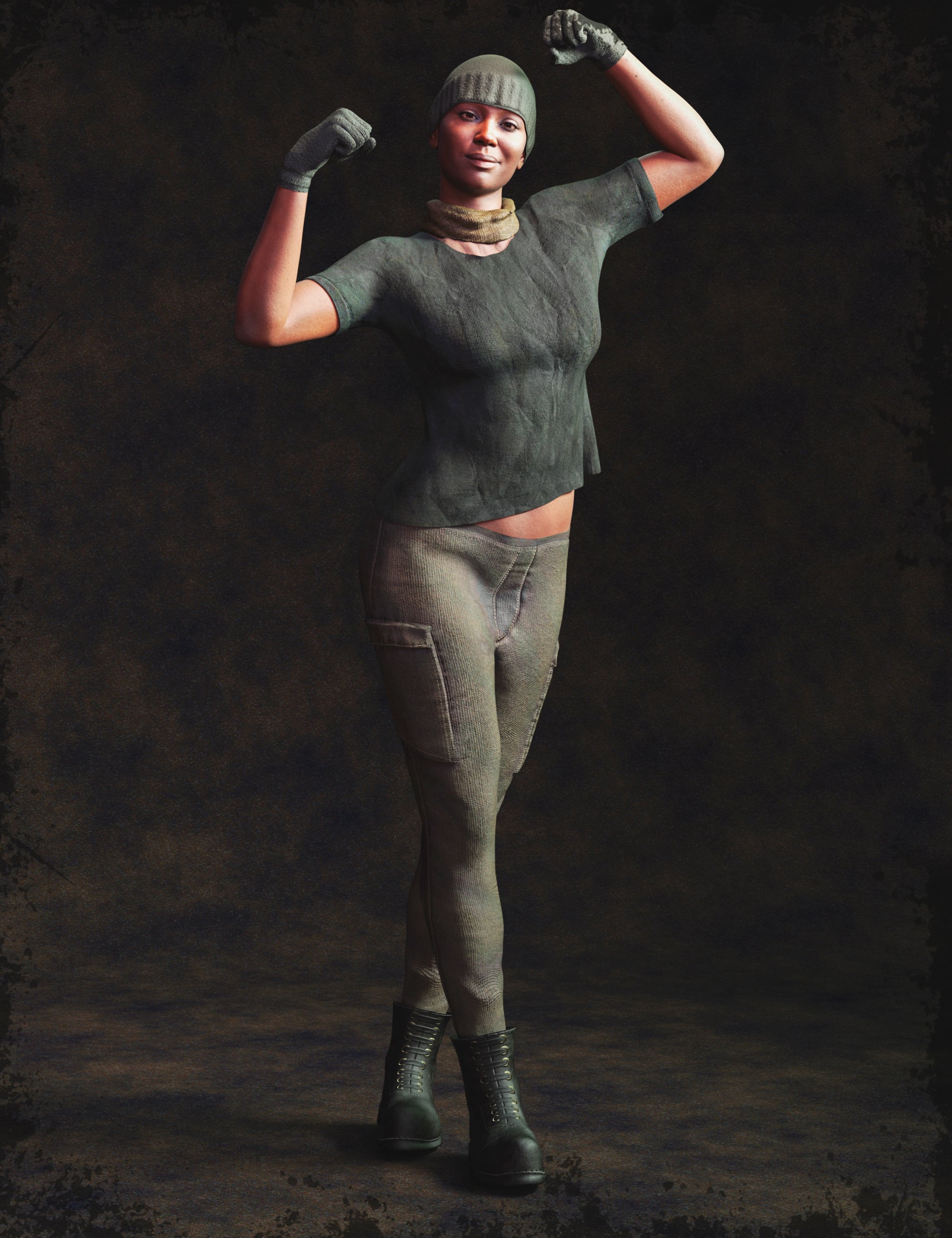dForce M3D Post Apocalyptic Outfit for Genesis 9 | Daz 3D