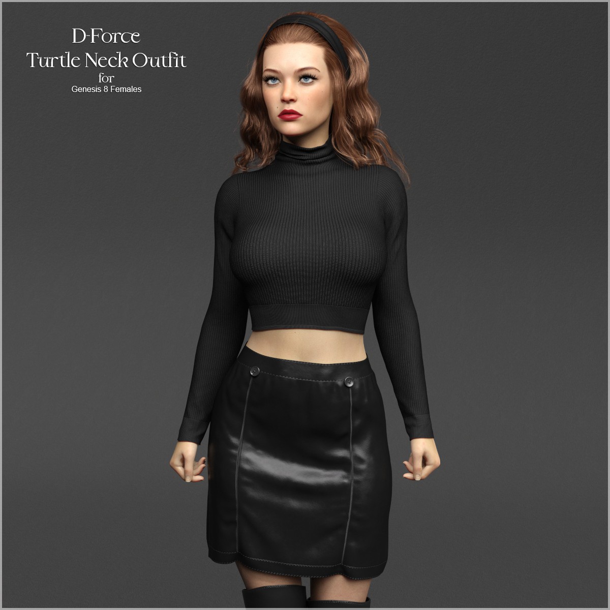 D-Force Turtleneck Outfit for G8F and G8.1F | Daz 3D