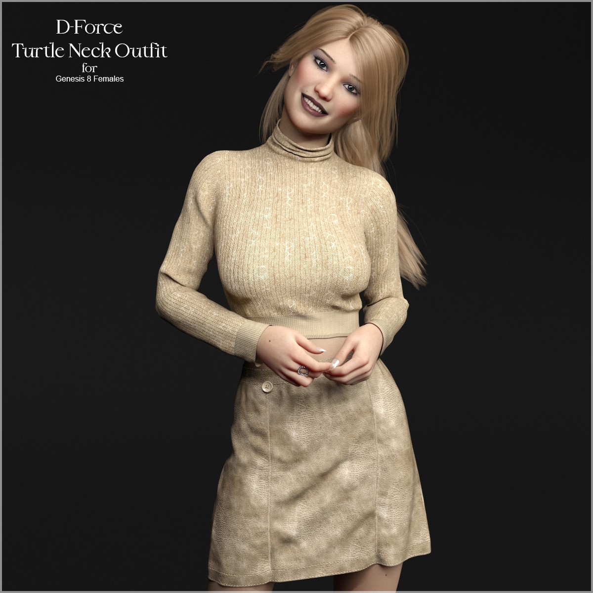 D-Force Turtleneck Outfit for G8F and G8.1F | Daz 3D