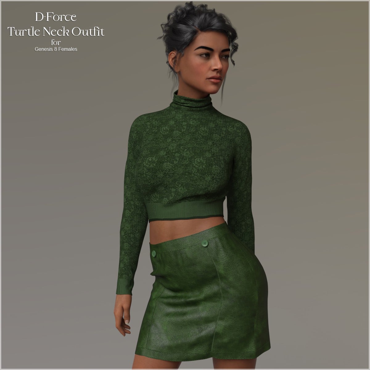D-Force Turtleneck Outfit for G8F and G8.1F | Daz 3D