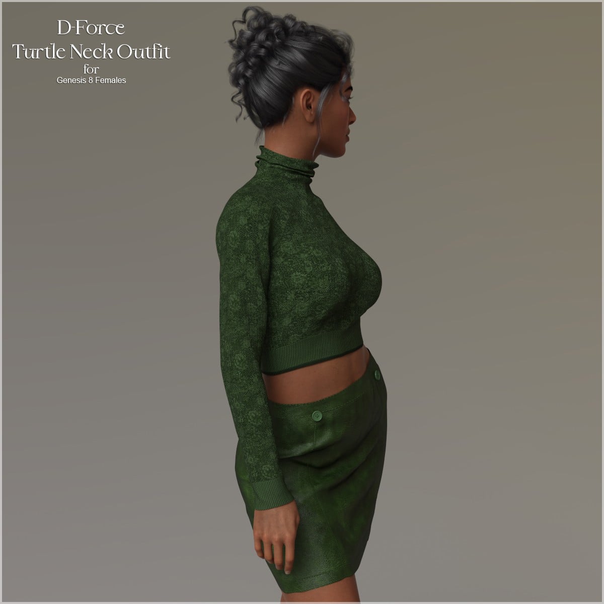 D-Force Turtleneck Outfit for G8F and G8.1F | Daz 3D