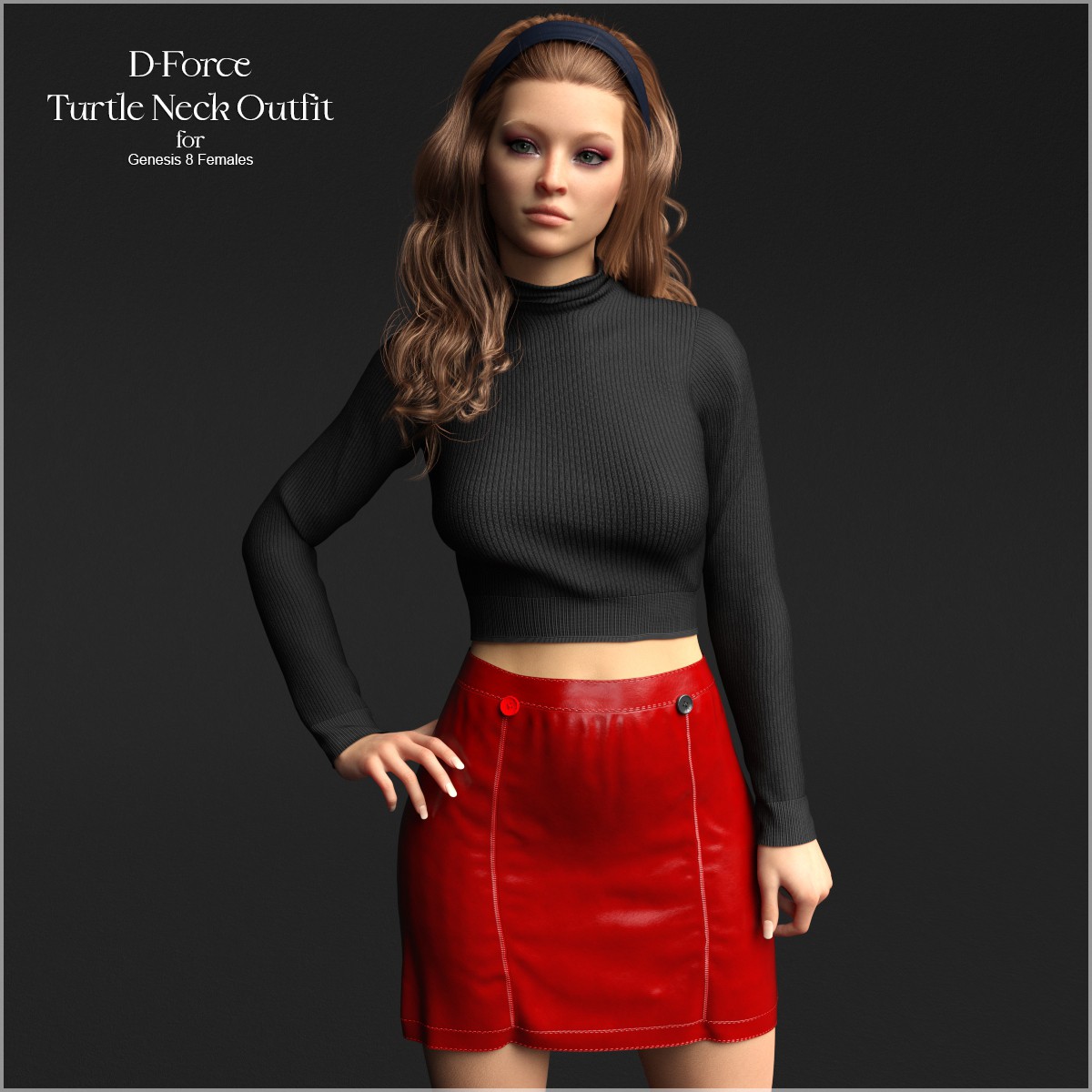 D-Force Turtleneck Outfit for G8F and G8.1F | Daz 3D