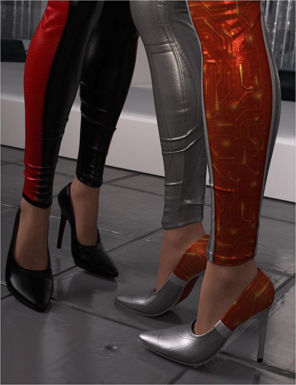 Tightfitting Textures for dForce SU Latex Outfit | Daz 3D