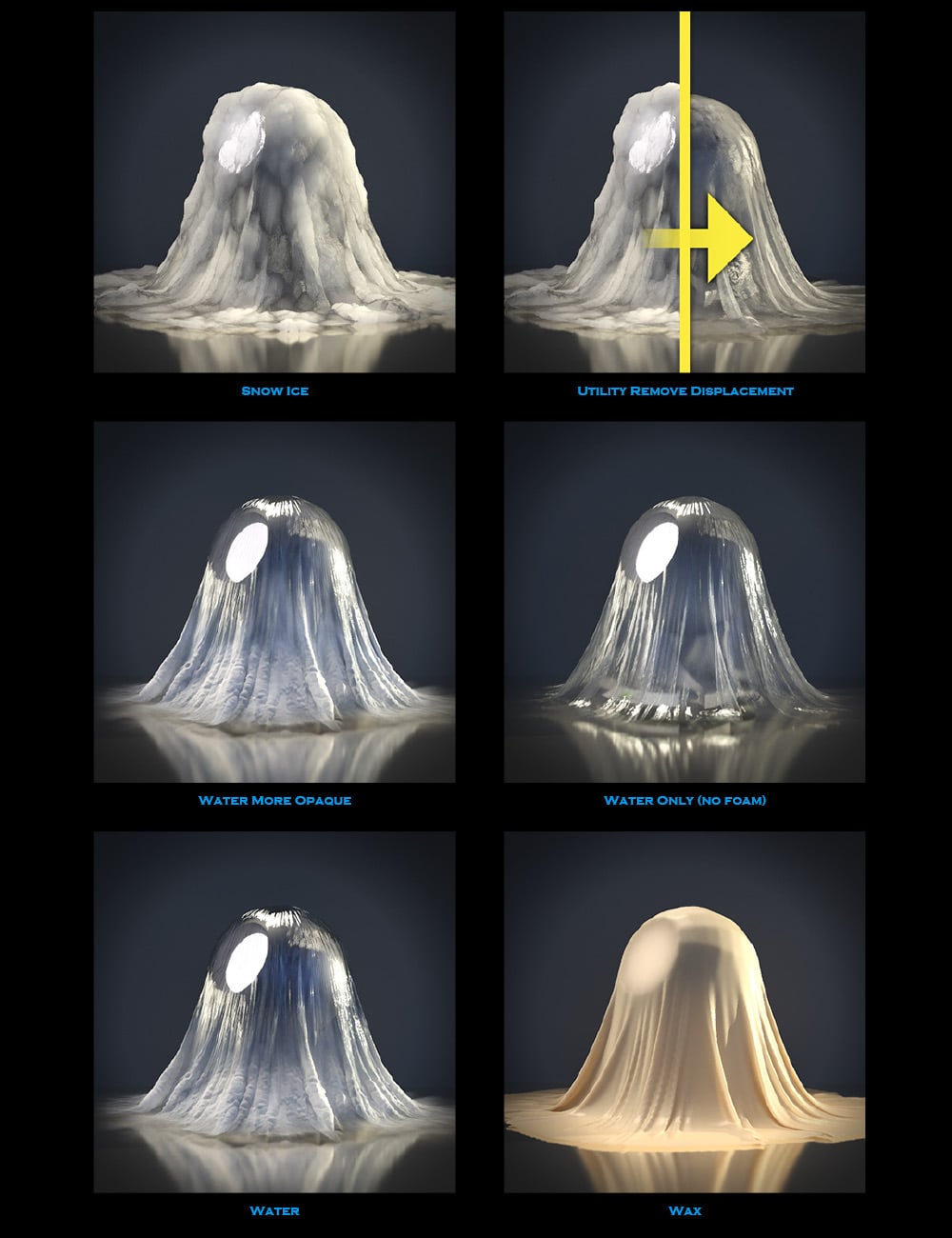 dForce Waterfall and Hair Prop | Daz 3D