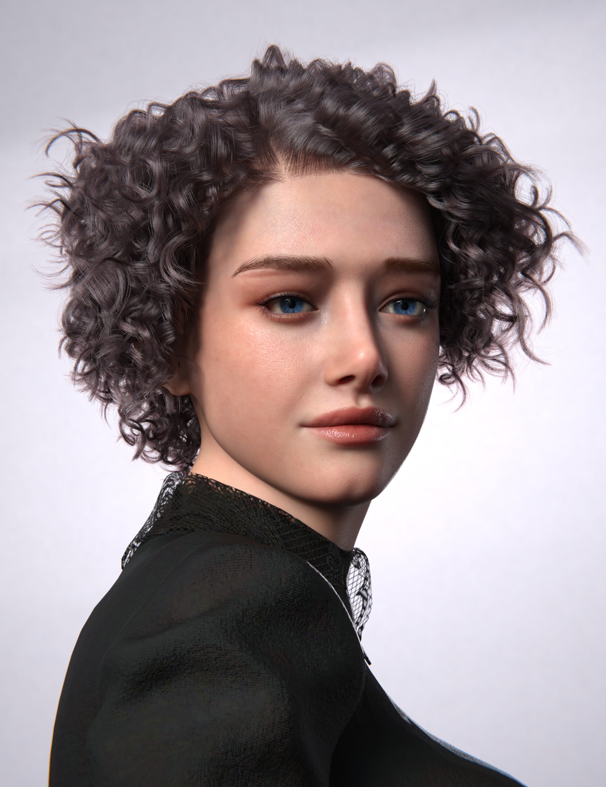 dForce AK Wise Hair for Genesis 9, 8, and 8.1 Male | Daz 3D