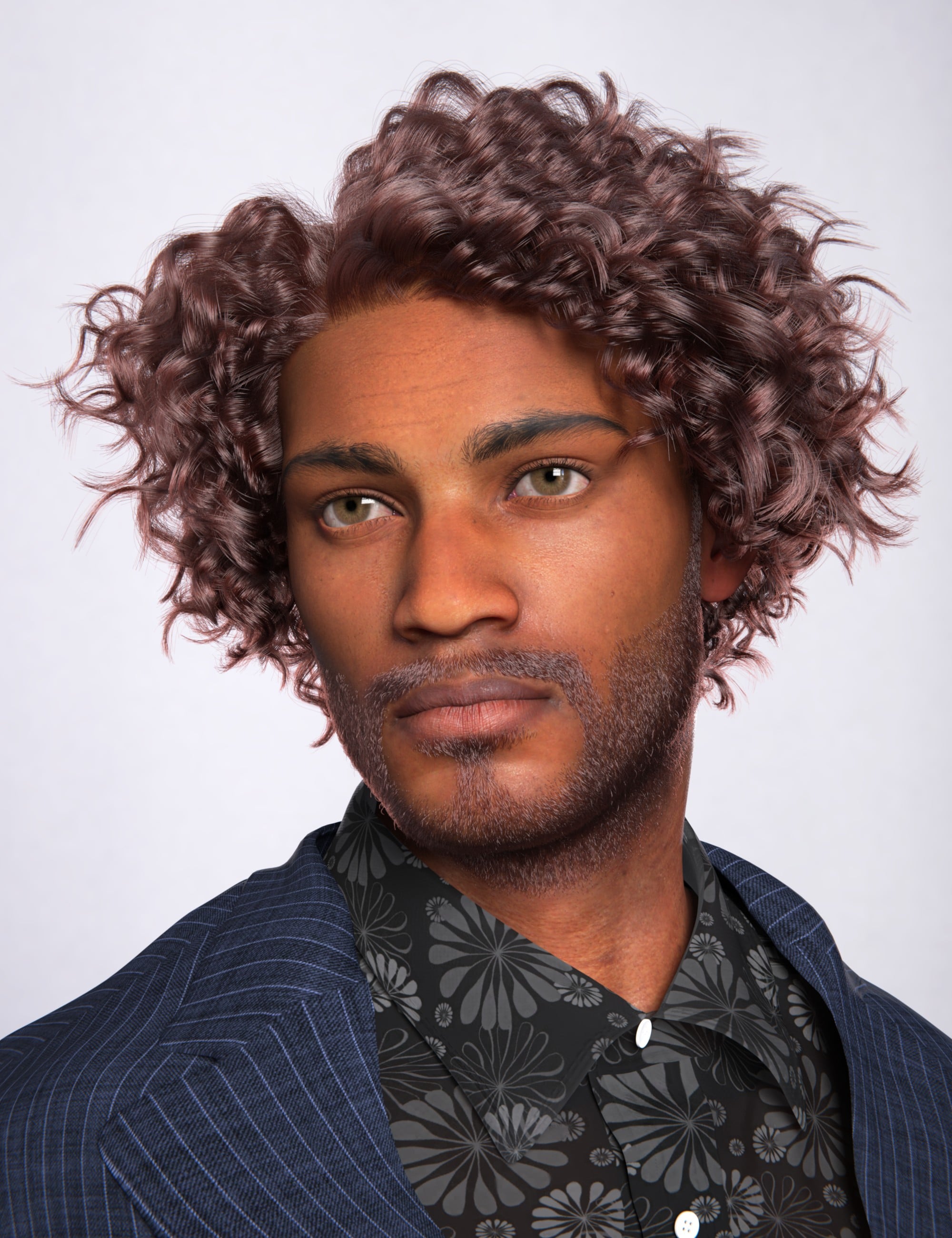 dForce AK Wise Hair for Genesis 9, 8, and 8.1 Male | Daz 3D