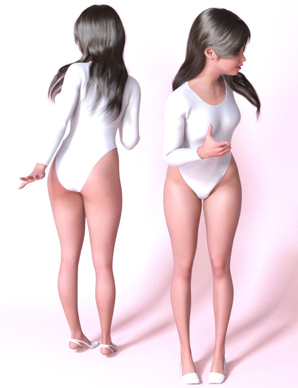 dForce Highcut Leotard for Genesis 9 | Daz 3D