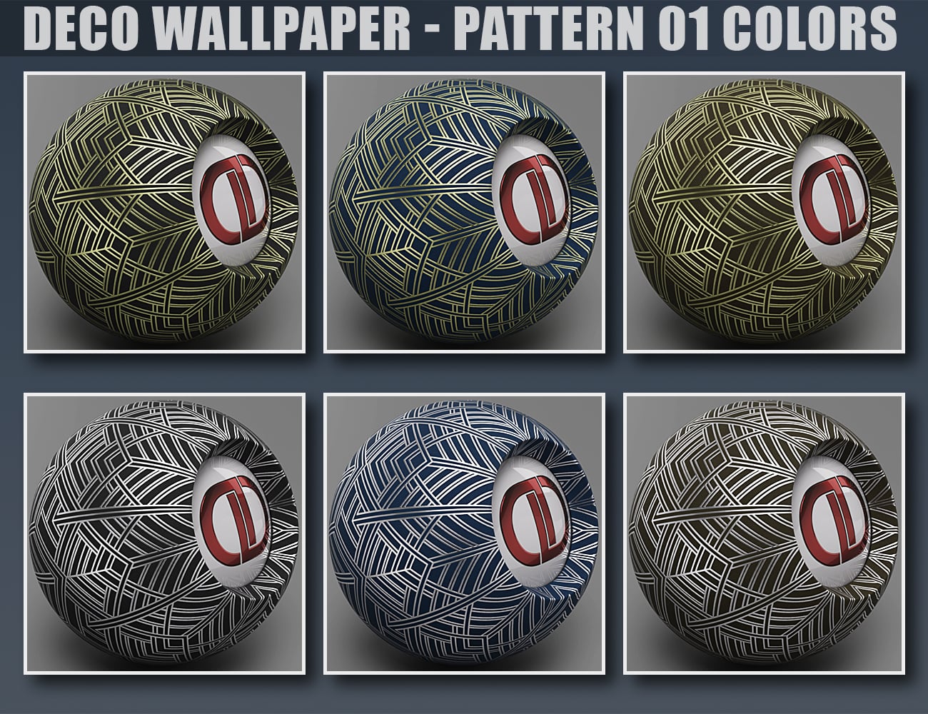 DD PBR Deco Wallpaper Shaders for Iray | Daz 3D