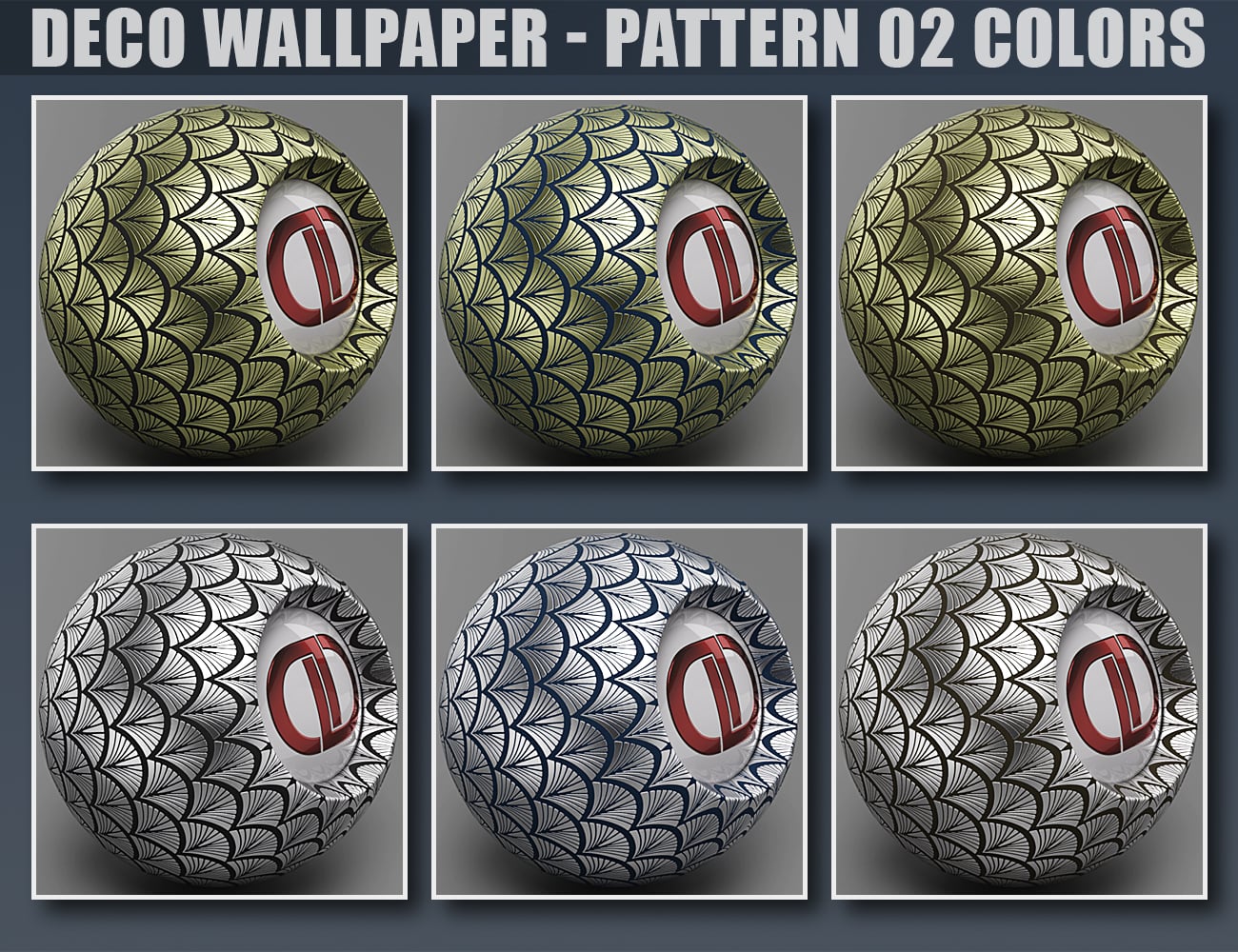 DD PBR Deco Wallpaper Shaders for Iray | Daz 3D