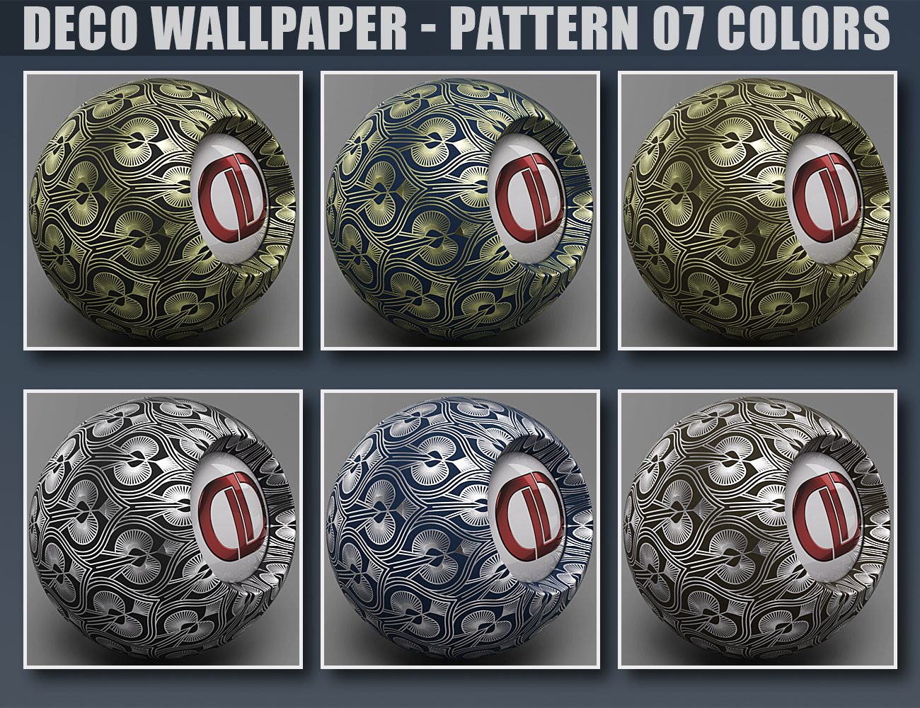 DD PBR Deco Wallpaper Shaders for Iray Vol 2 | Daz 3D
