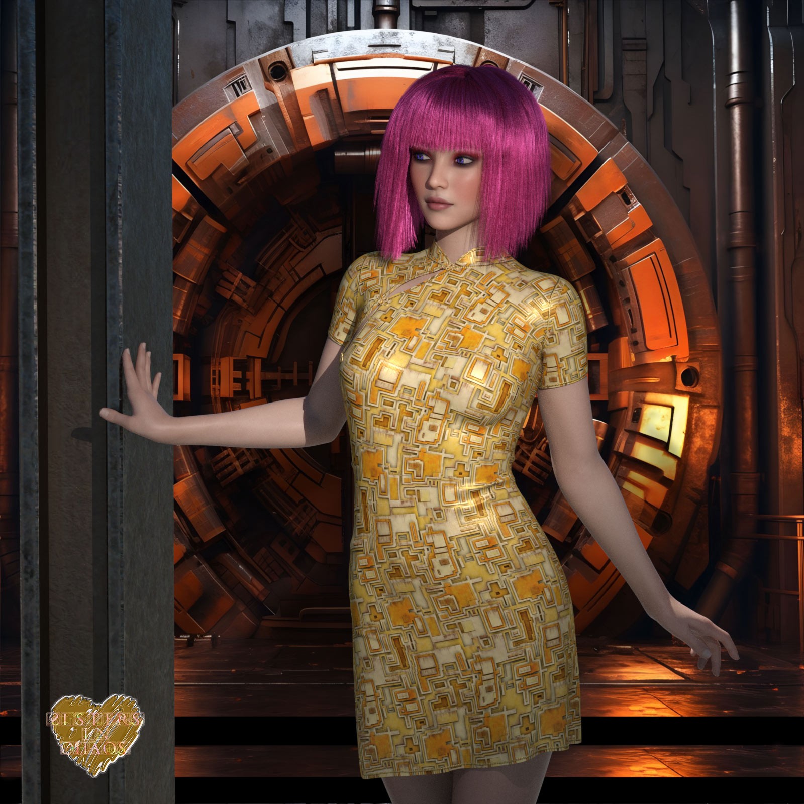 SIC Cyberpunk for Xiah Dress | Daz 3D