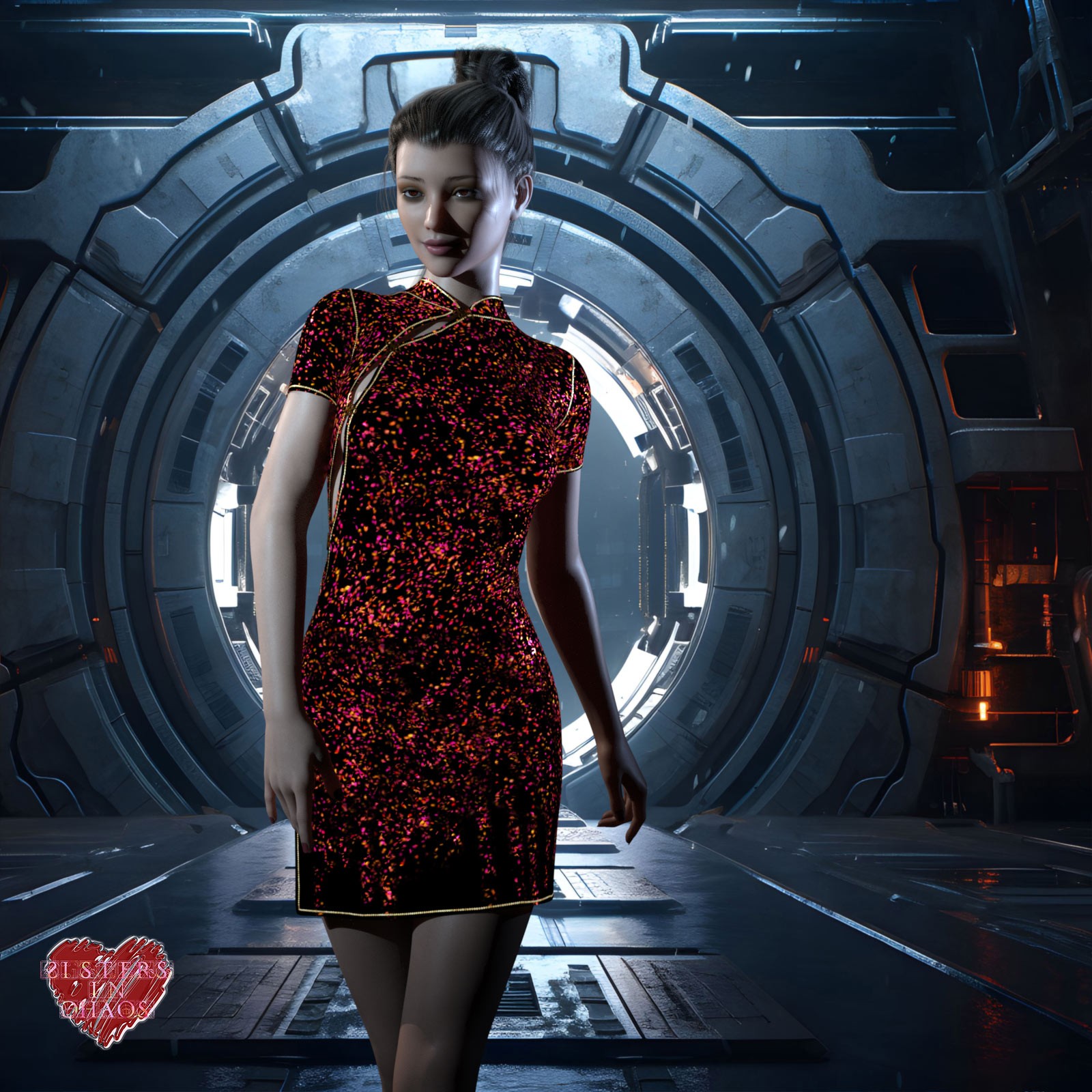 SIC Cyberpunk for Xiah Dress | Daz 3D